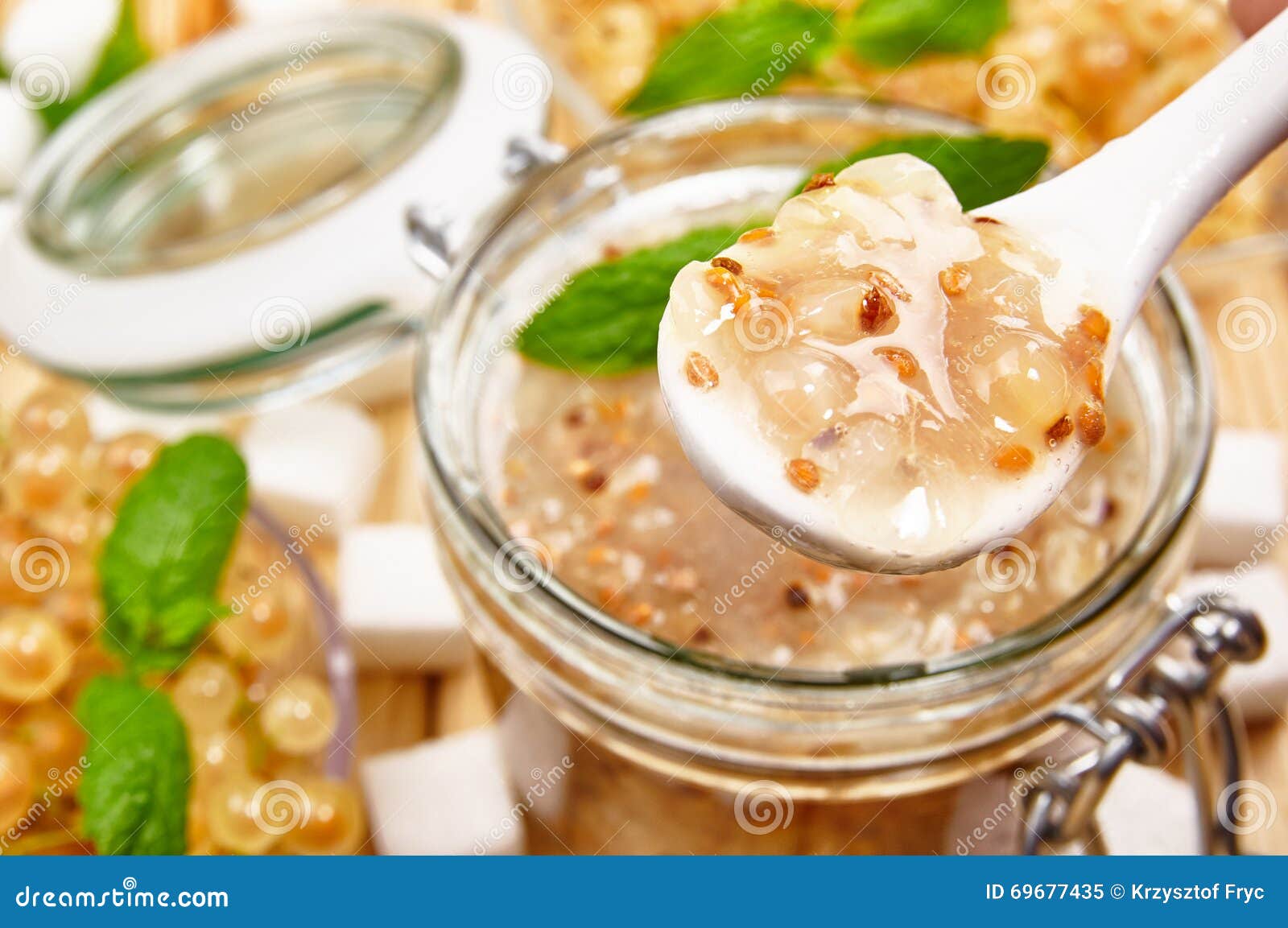 White currant jam stock image. Image of food, breakfast - 69677435
