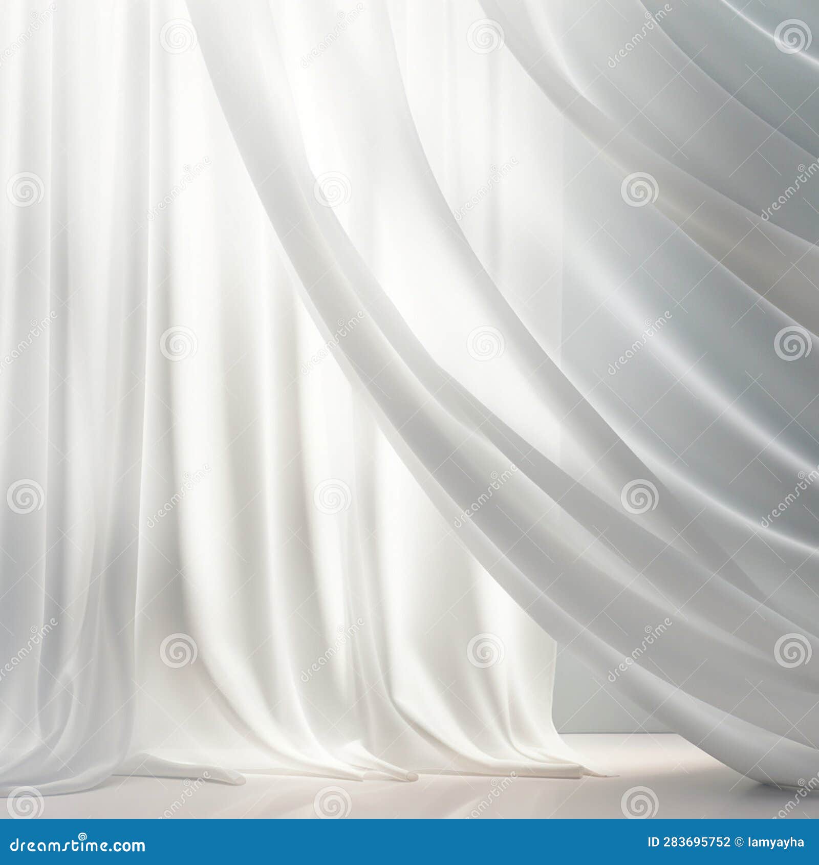 White Curtain Background Texture on Window. Empty Room Interior. Stock ...