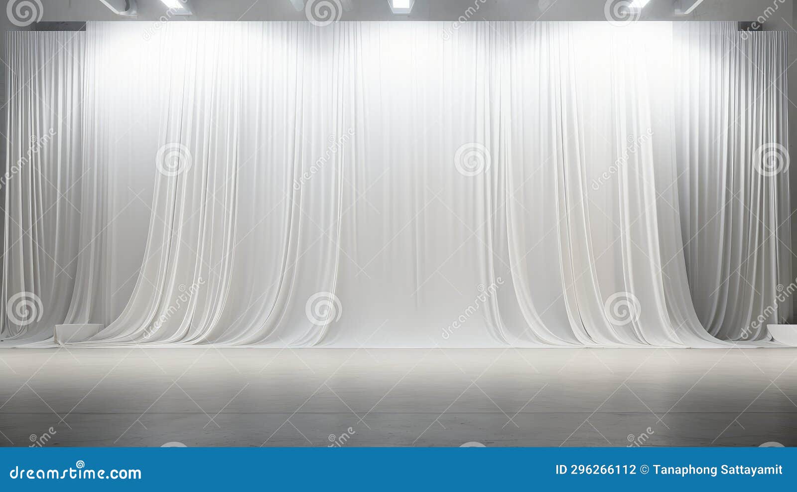 White Curtain with Light and Shadow on the Wall Stock Illustration ...
