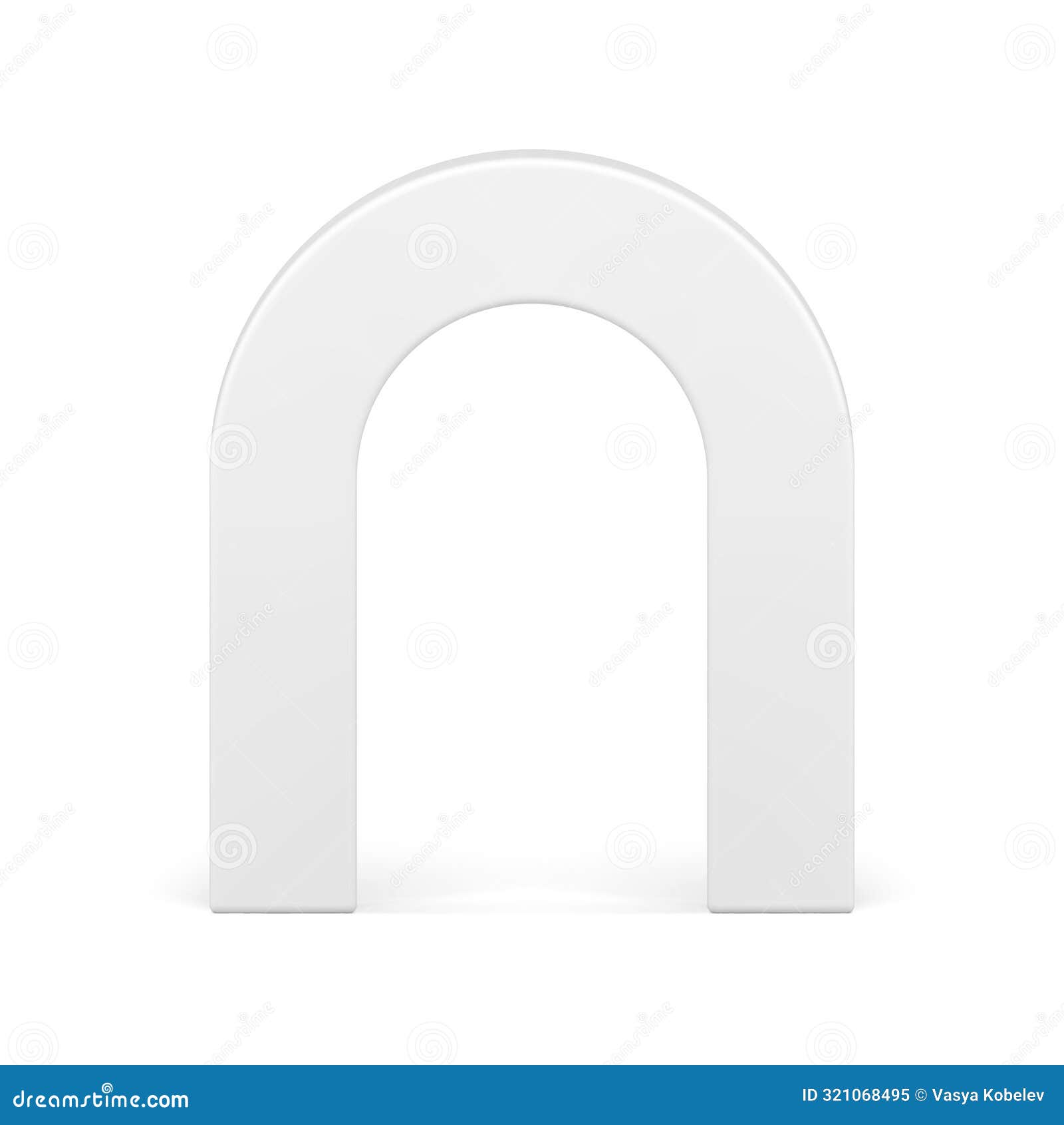 White Curved Column Architecture Geometric Shape Arch Exhibition Frame Border Realistic Vector ...