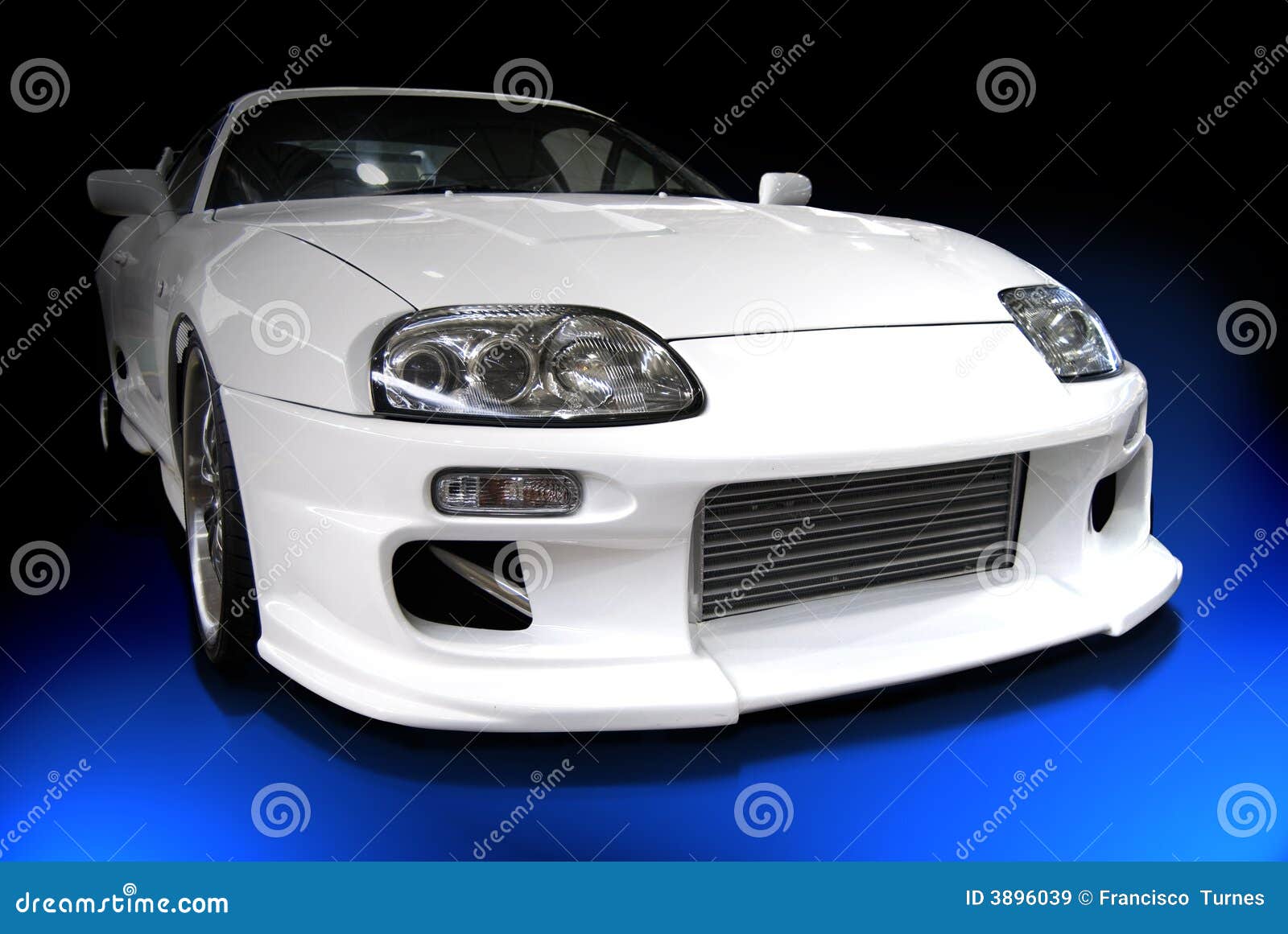 White customized car stock image. Image of auto, furious - 3896039