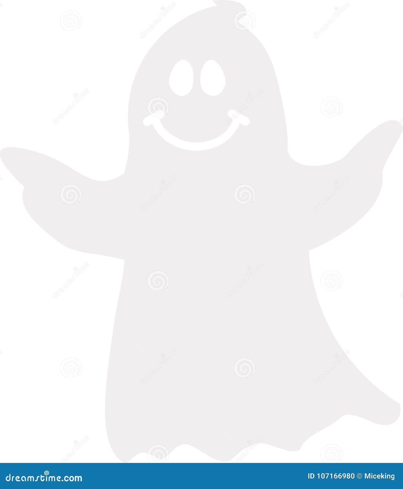 White cute ghost stock vector. Illustration of scary - 107166980