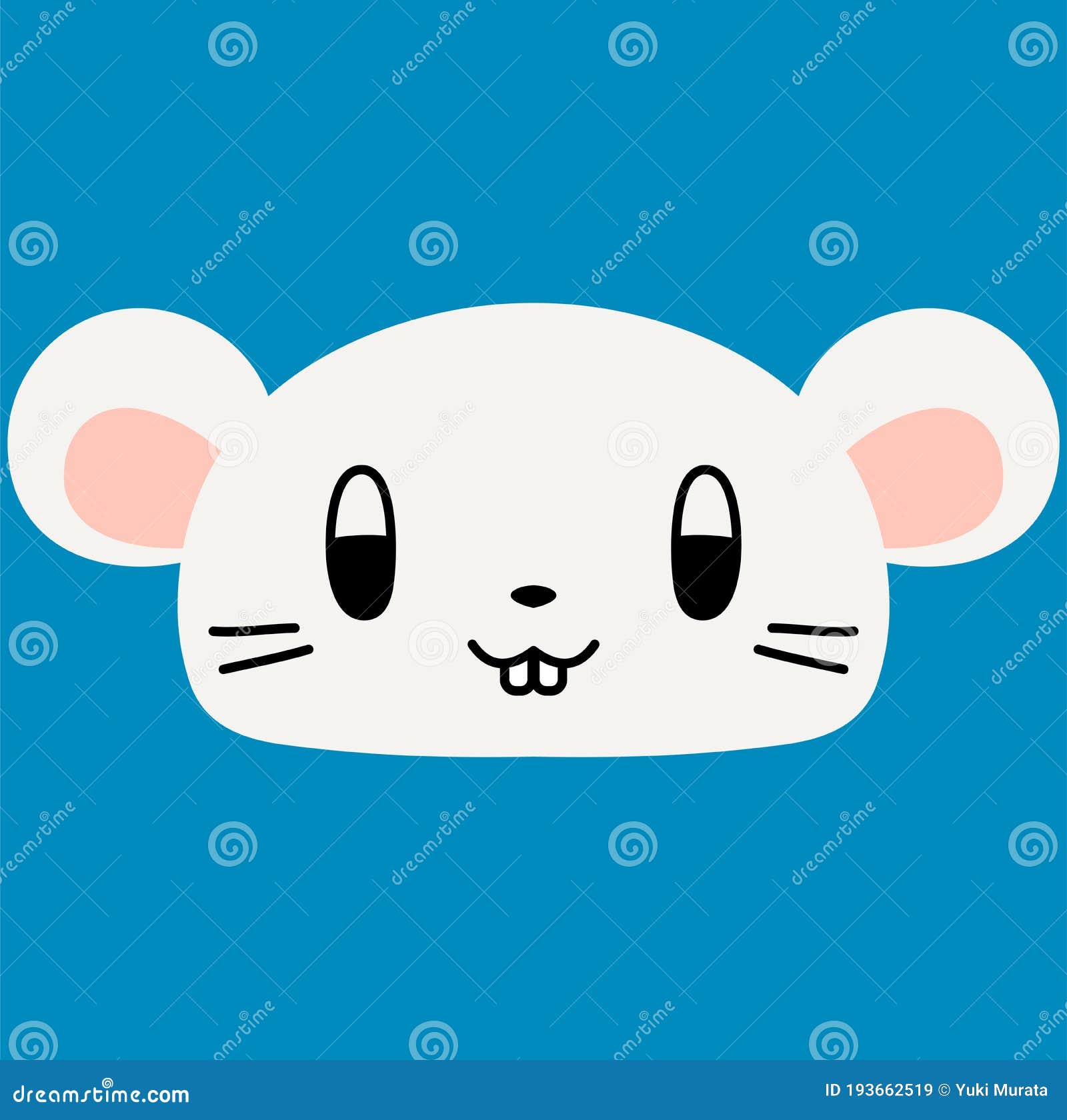 White Cute mouse face stock vector. Illustration of mammal - 193662519