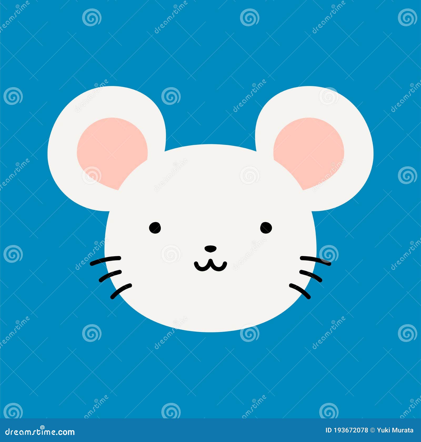 Mouse Face Icons. Set Of Cartoon Mouse Stickers. Funny Smiles, Emoji ...
