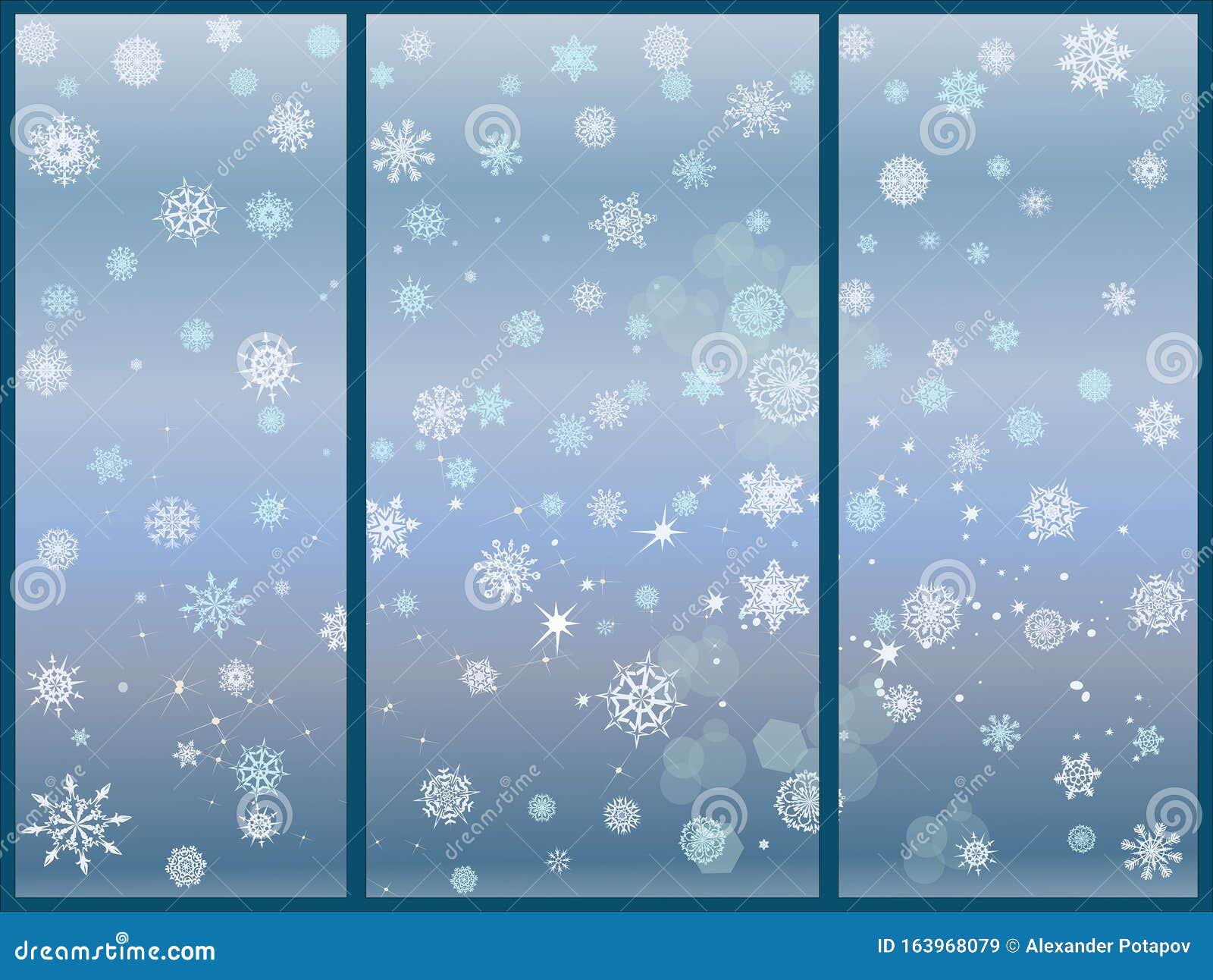 White and Cyan Abstract Snowflakes Background Stock Vector ...