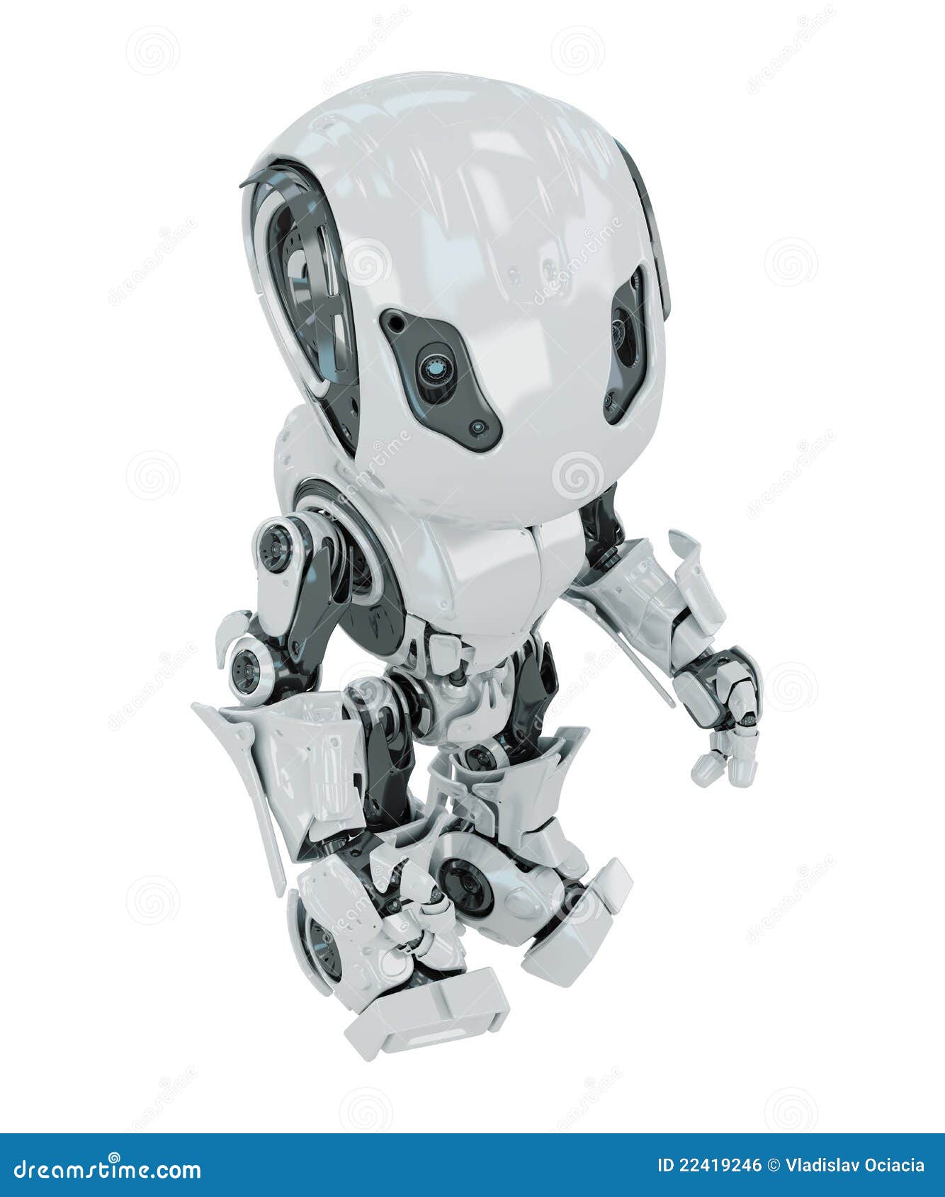 White cyborg stock illustration. Illustration of cute - 22419246