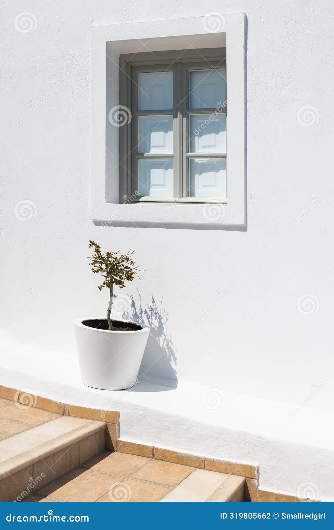 White Cycladic Architecture in Santorini Island, Greece Stock Photo ...