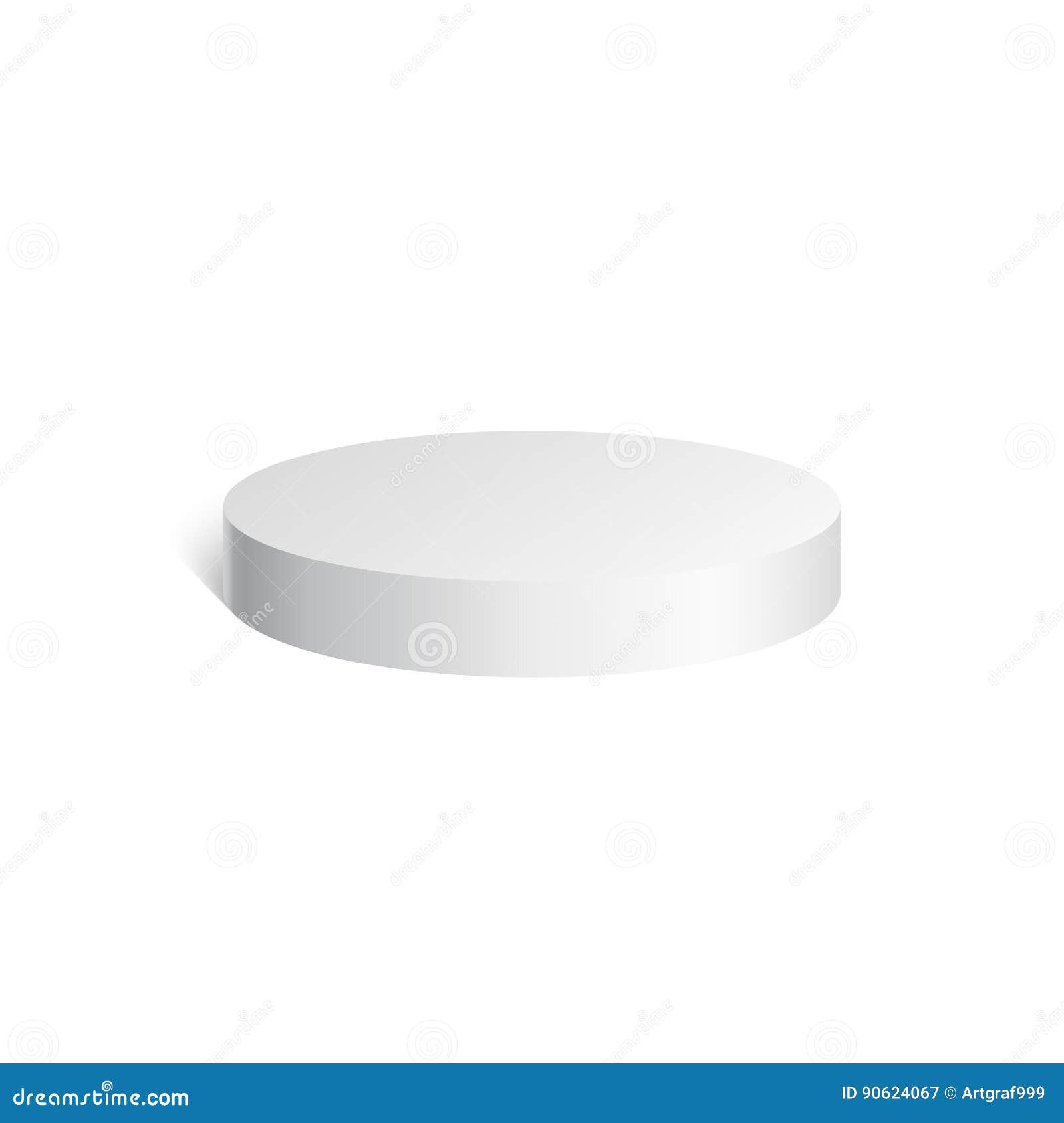White Cylinder. 3D Geometric Shape Stock Vector - Illustration of model ...