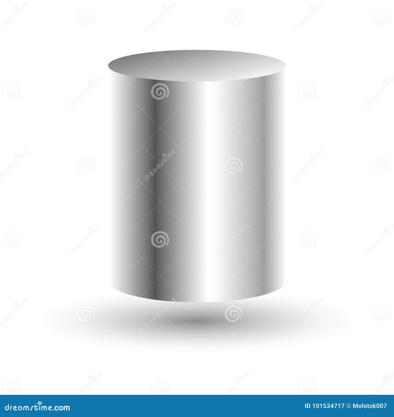 White Cylinder Isolated on White Background. Stock Vector ...