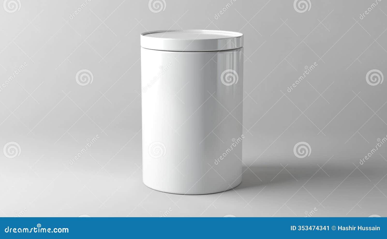 White Cylindrical Container Mockup Blank Label Product Packaging Design ...