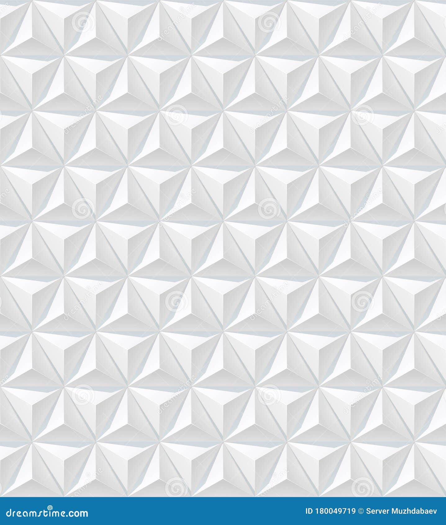 White 3d Background. Pyramid Seamless Pattern Stock Vector ...