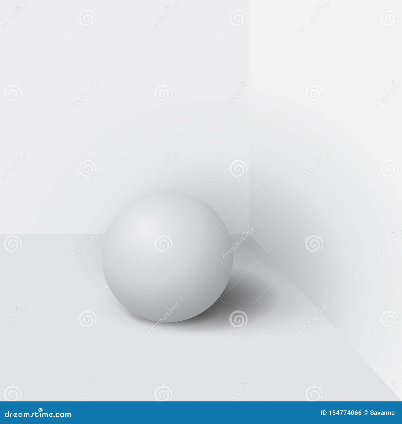 White 3d Ball in White Corner. Sphere Mock Up Stock Vector ...