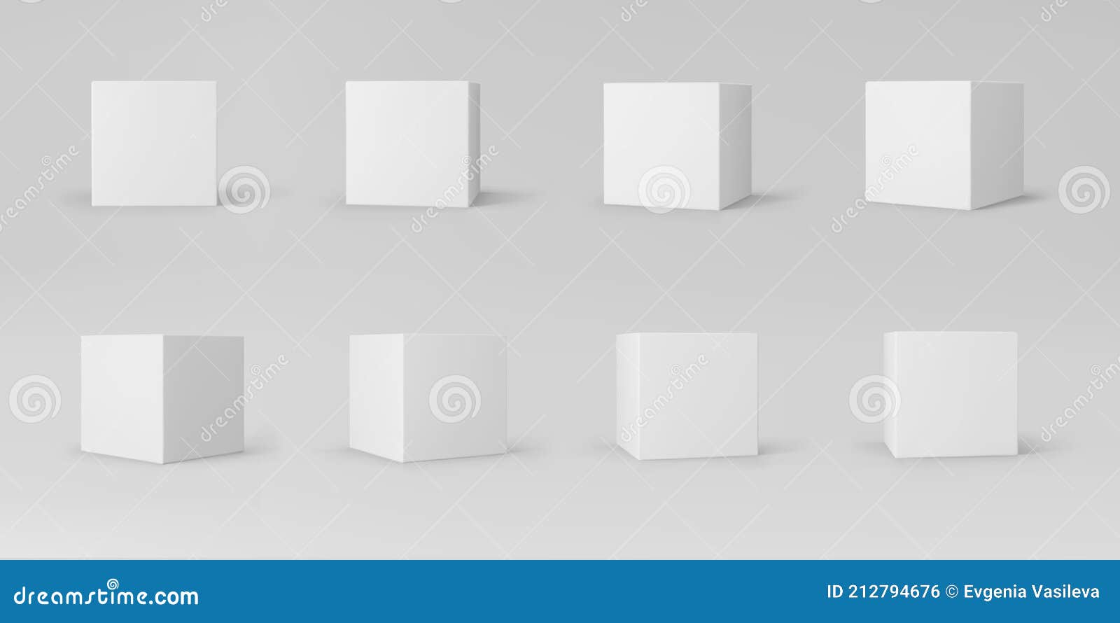 White 3d Cubes Set with Perspective Isolated on Grey Background. 3d ... White 3d Cubes Set with Perspective Isolated on Grey Background. 3d ...