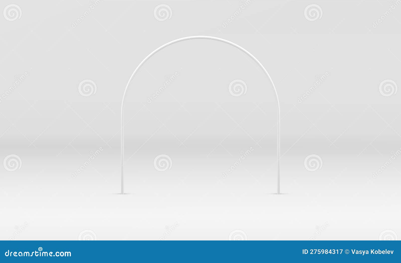 Red Archway Curved 3d Column Minimal Decor Element Studio Background ...