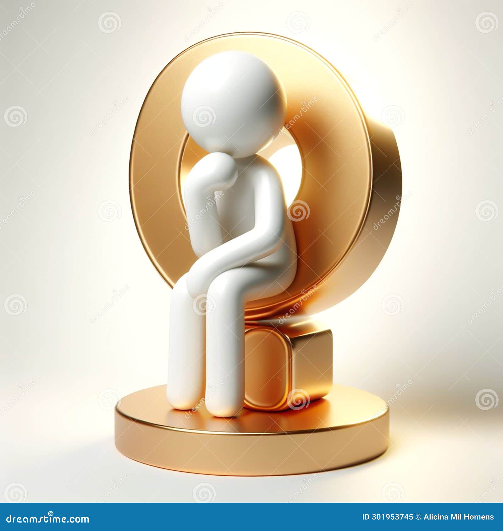 White 3D Figure with Question Mark. Questions and Solutions Stock Image ...