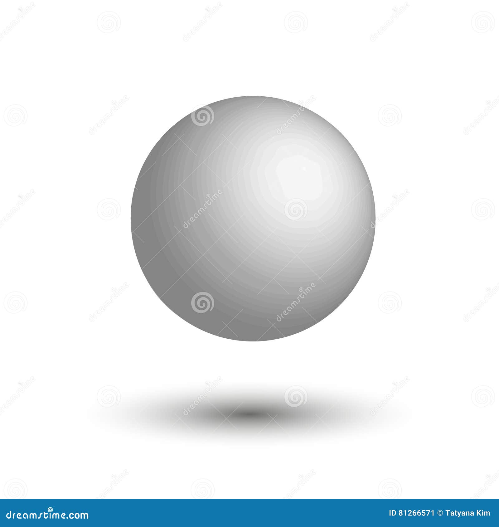 White 3D Globe. Light Gray Ball. Realistic White Bowl Stock Vector ...