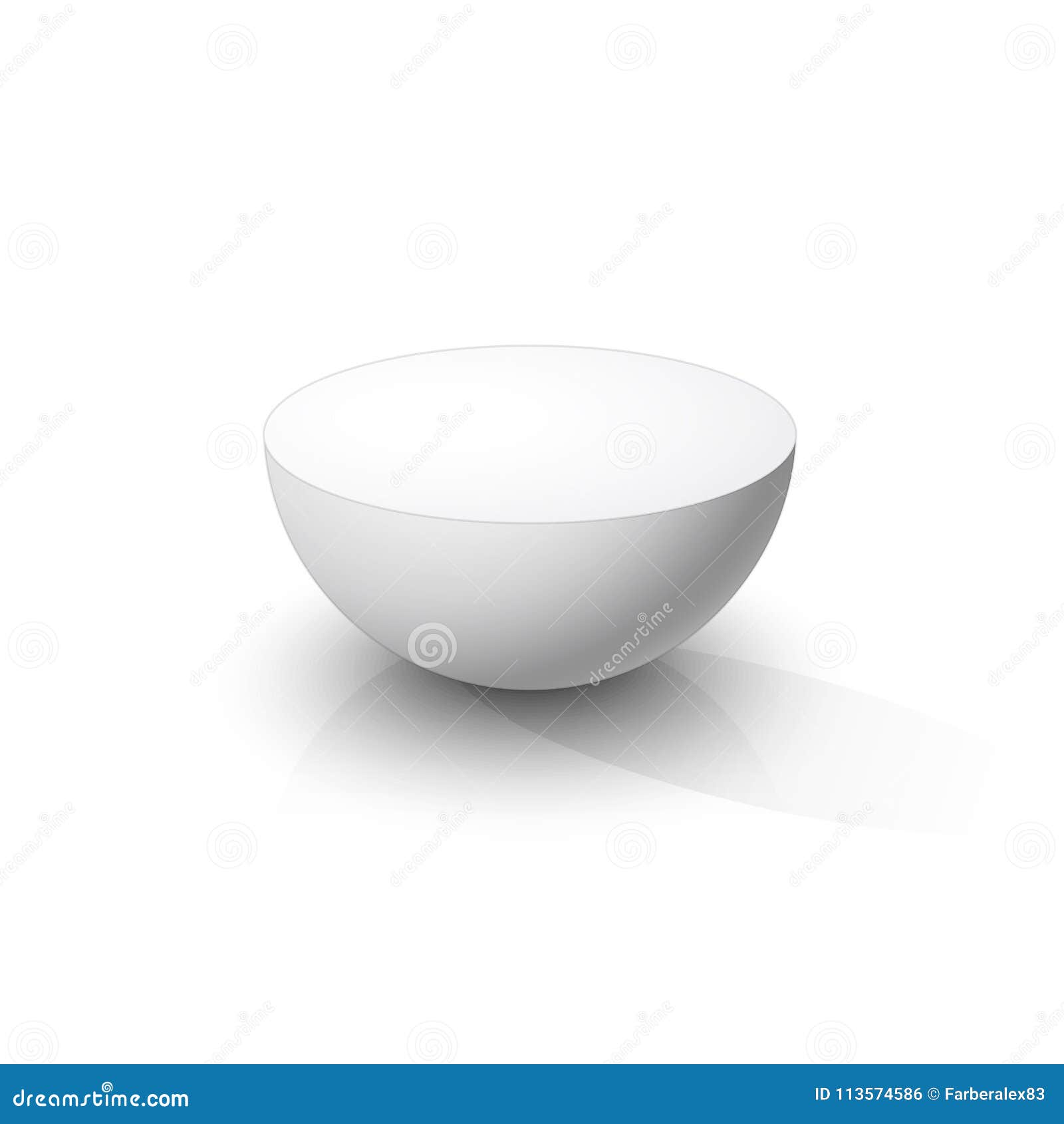 White 3d hemisphere stock vector. Illustration of blank - 113574586