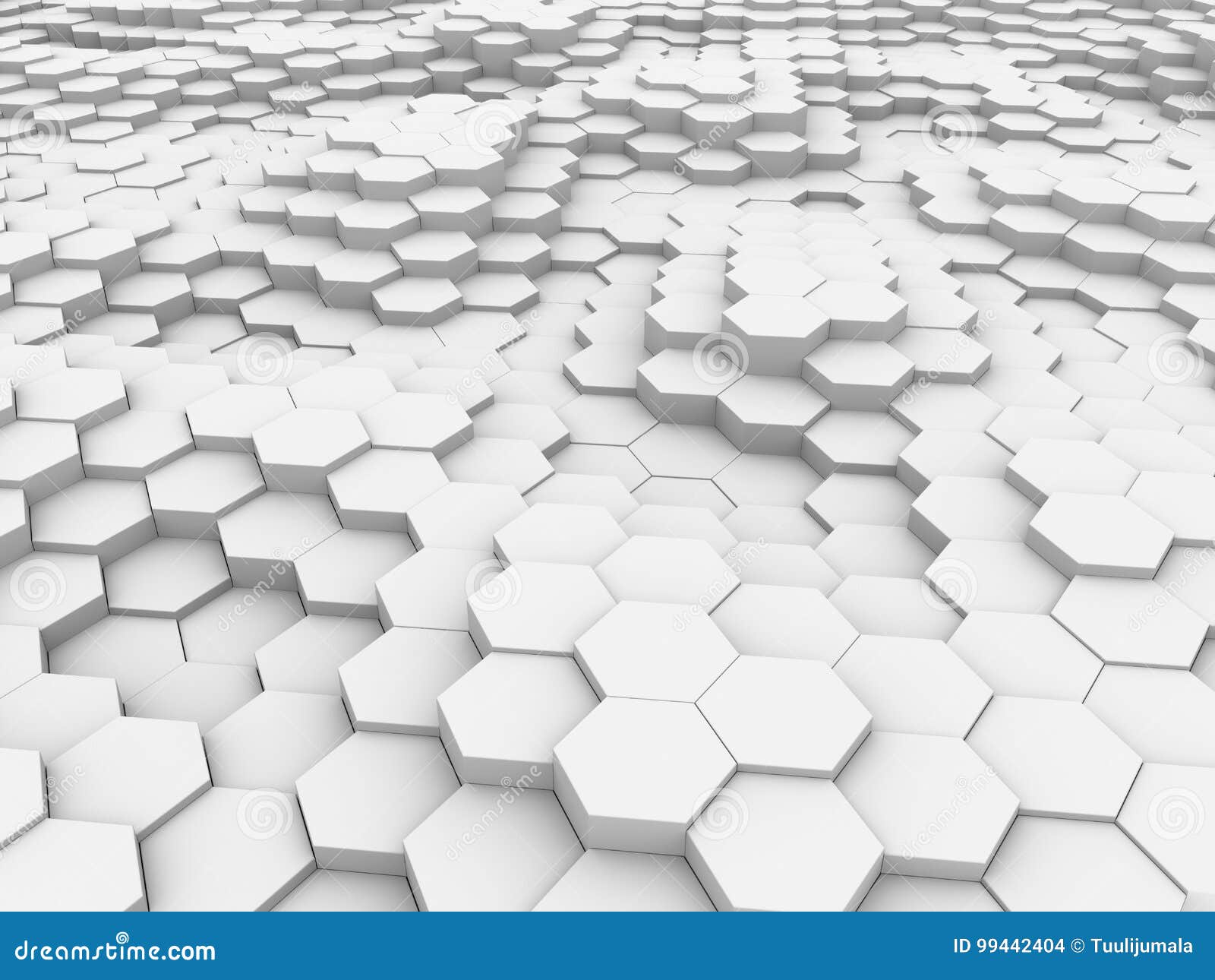 White 3D hexagon waves stock illustration. Illustration of abstraction ...