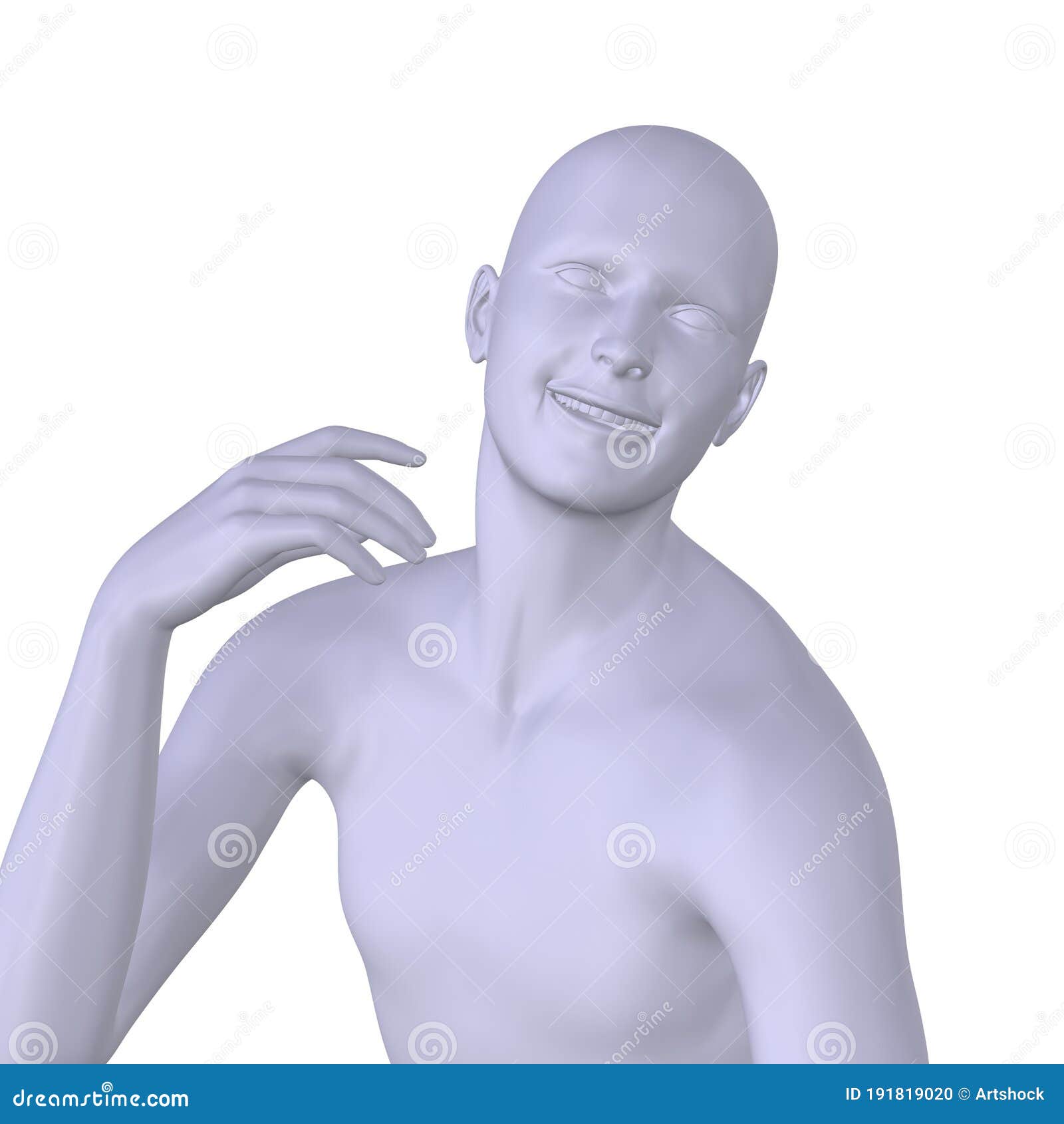 White 3d human model stock illustration. Illustration of figure - 191819020