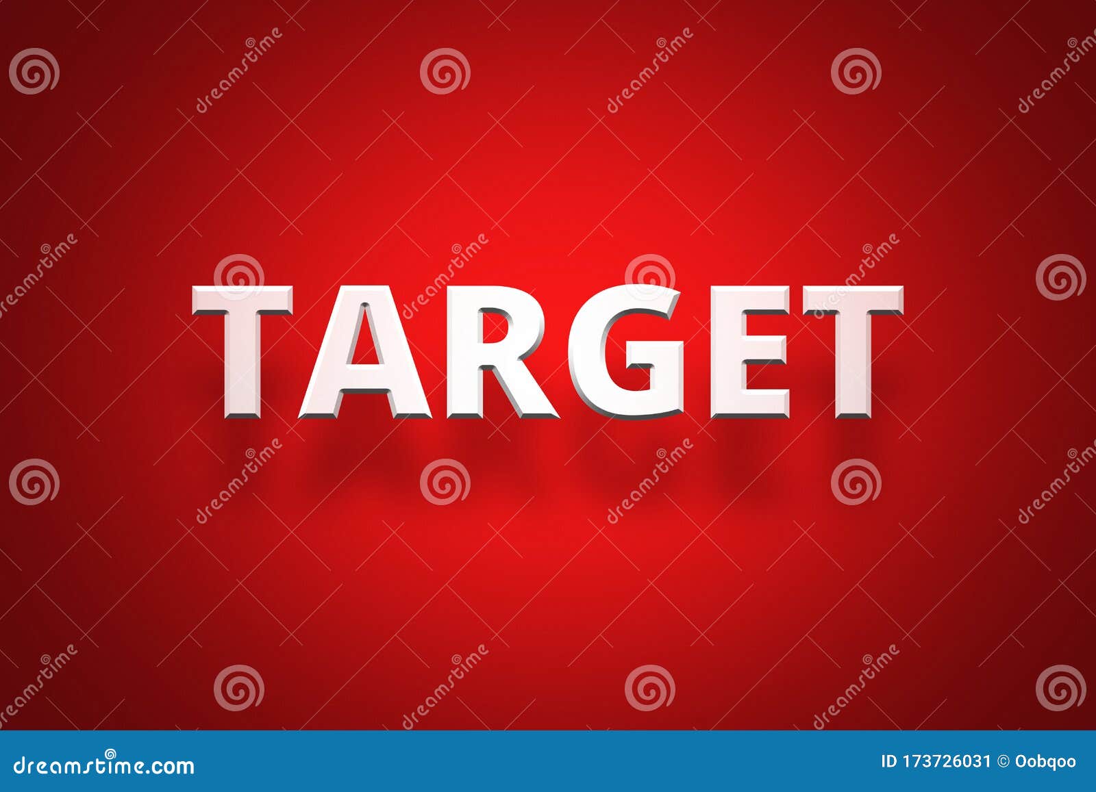 White 3D Letters Target on Red Background. Universal Concept for ...