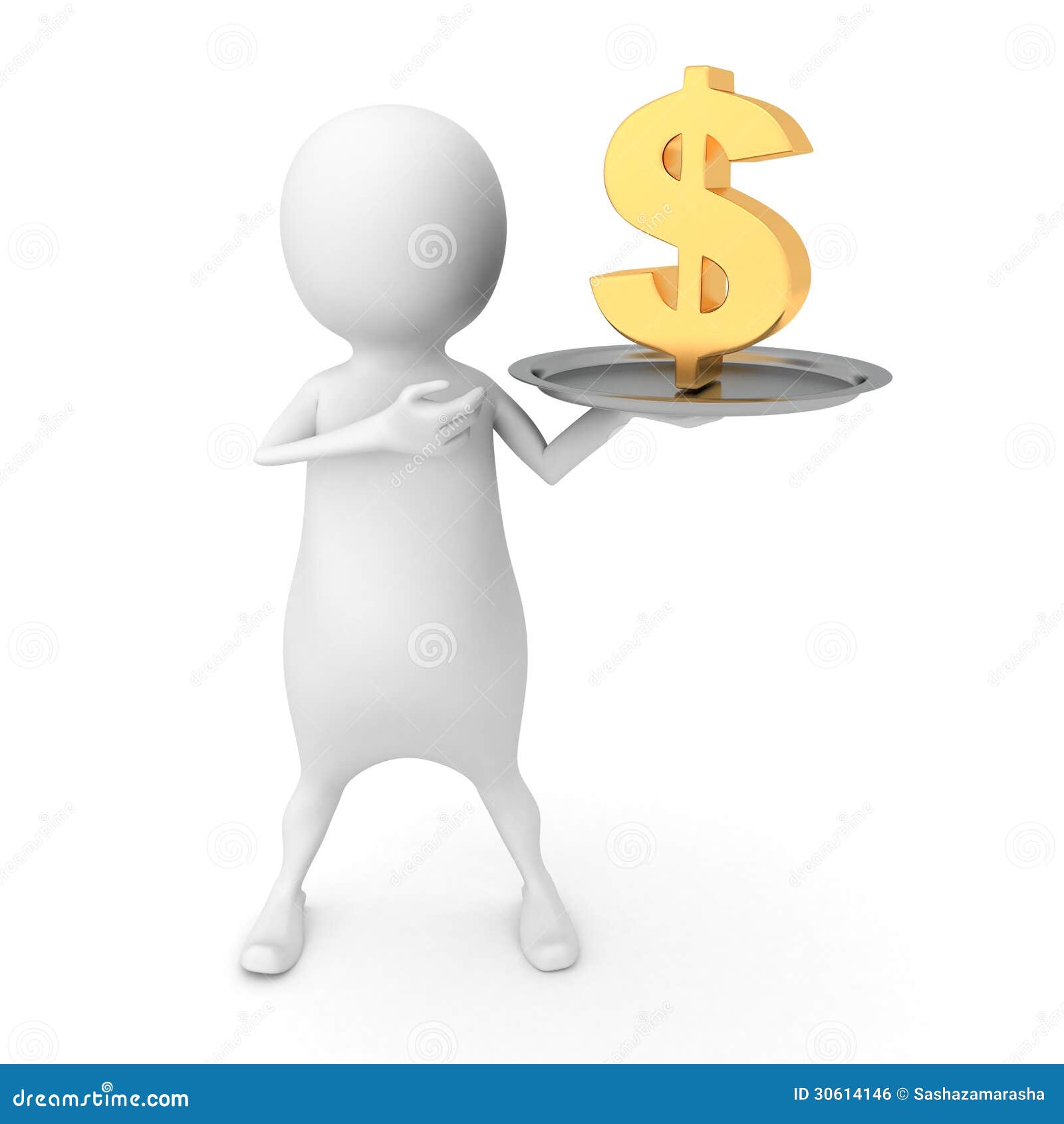 White 3d man holding U.S stock illustration. Illustration of plastic ...