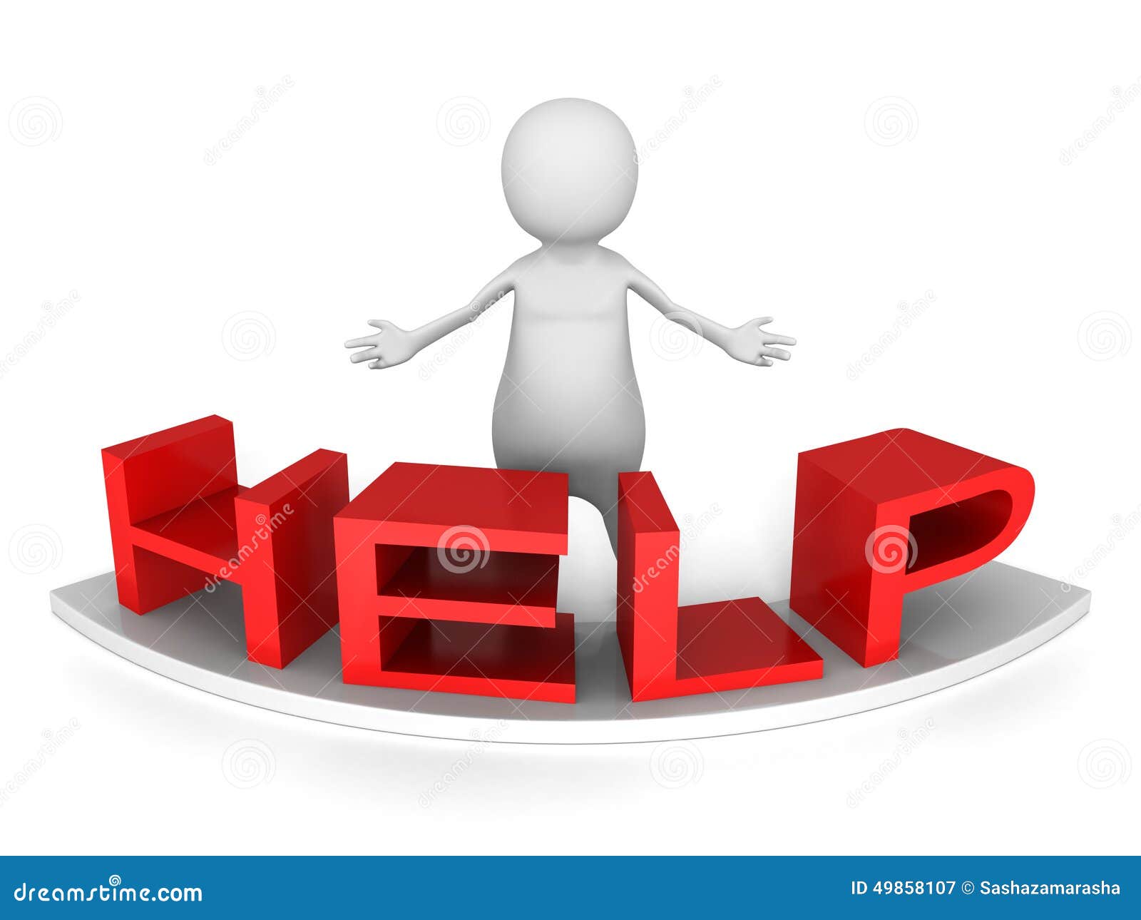 White 3d Person Behind Red Help Word Stock Illustrations – 9 White 3d ...