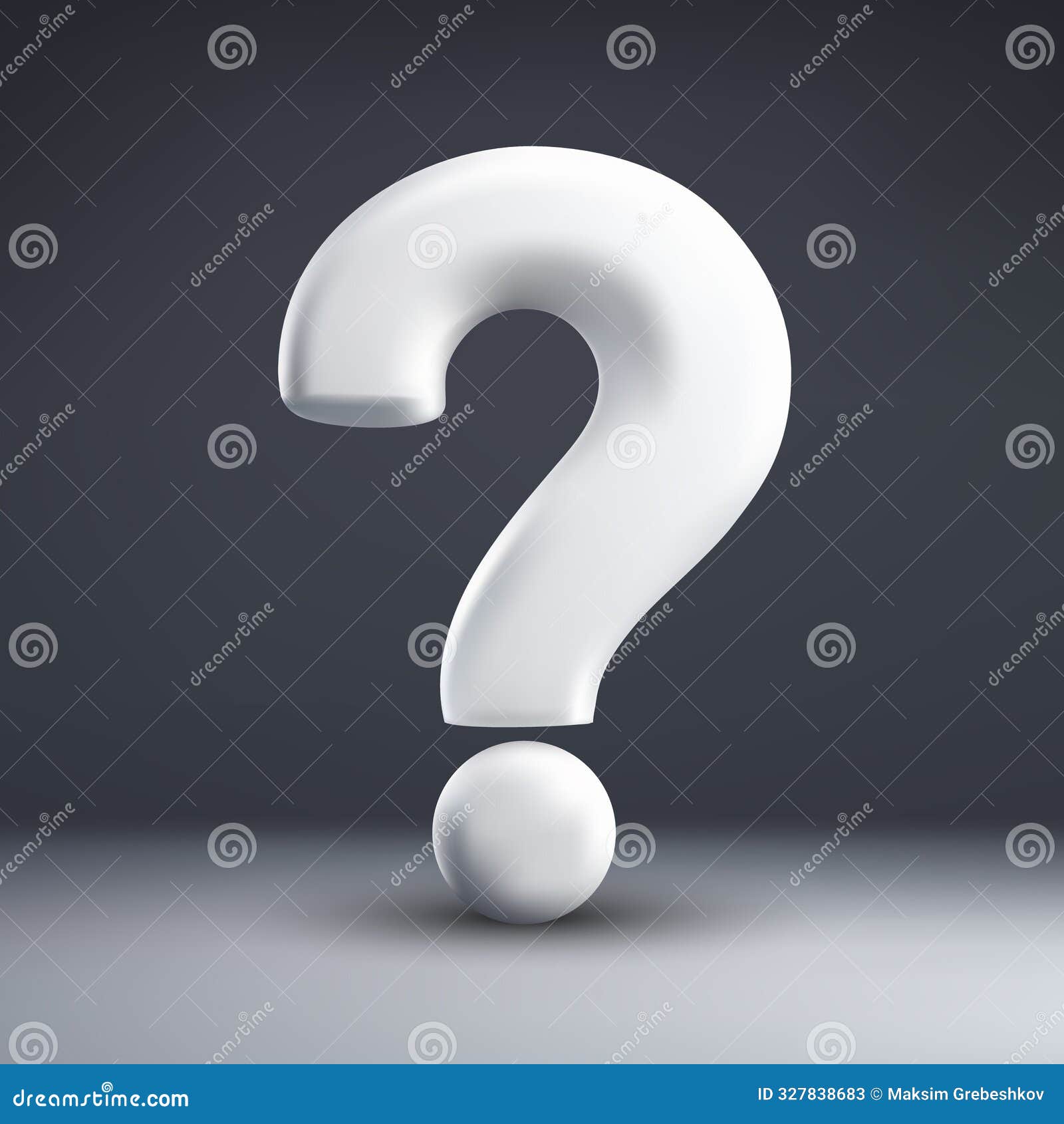 White 3D Question Mark on Dark Background Stock Image - Image of help ...