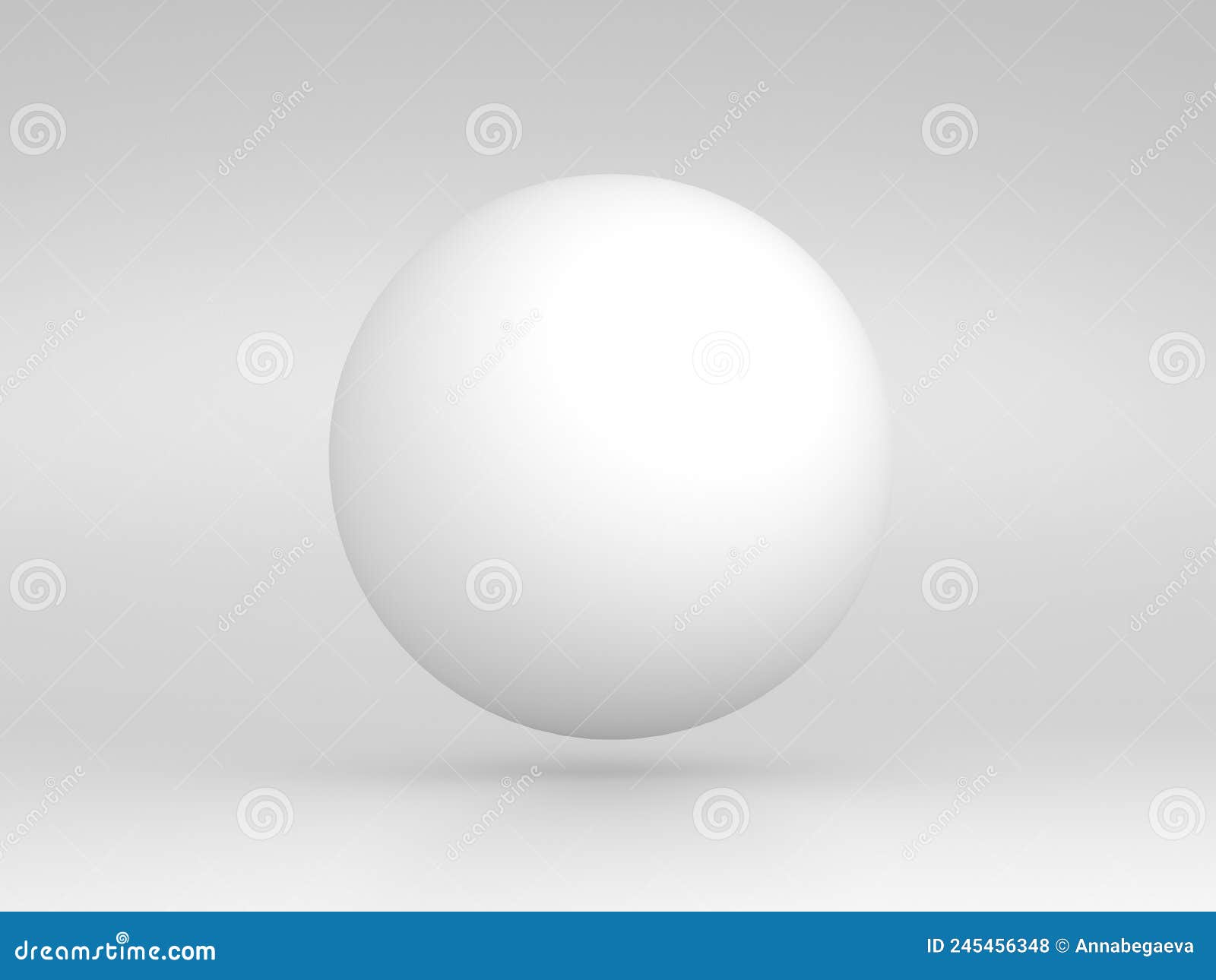 White 3d Realistic Sphere. 3d Rendering Stock Illustration ...