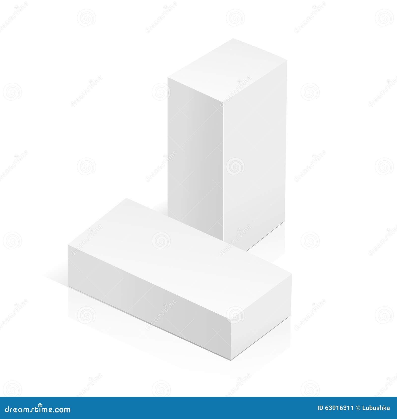 White 3D rectangles stock vector. Illustration of rolling - 63916311