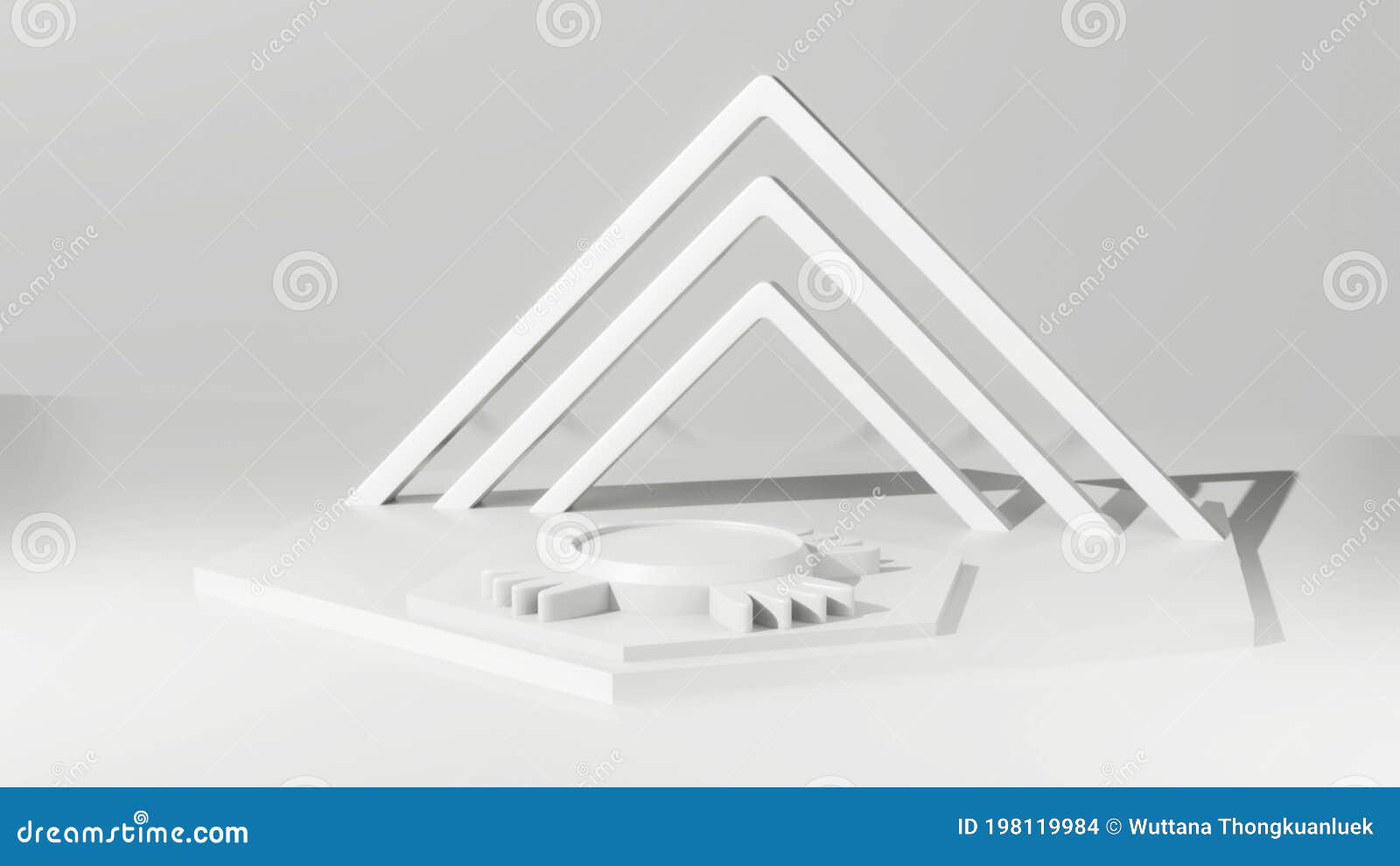 White 3d Rendering Background with White Base Stock Illustration ...