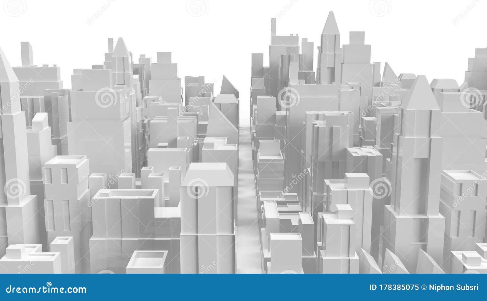 White 3d Rendering City Building for Property Business Content Stock ...