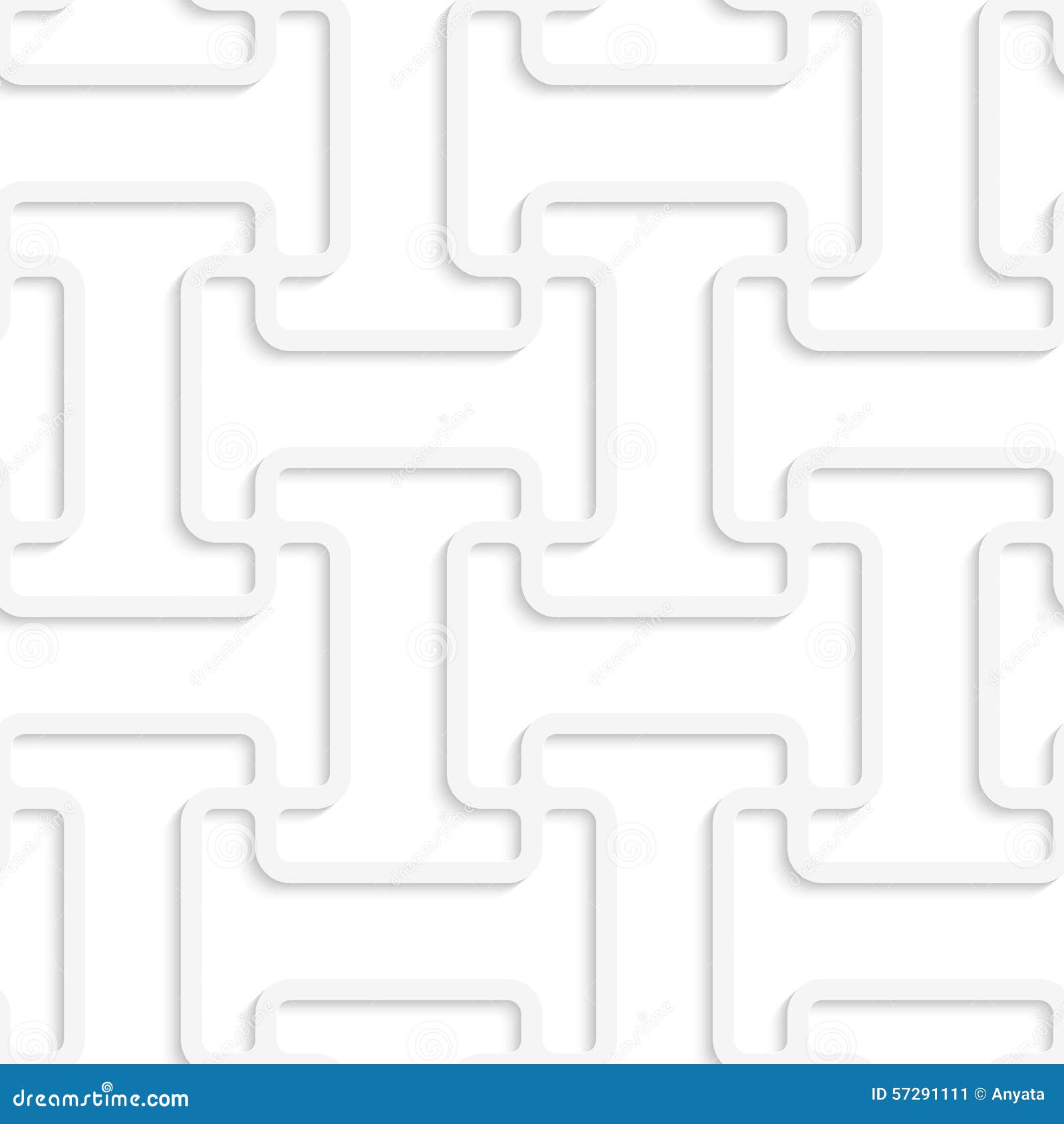 White 3D rounded T shapes stock vector. Illustration of repeating ...