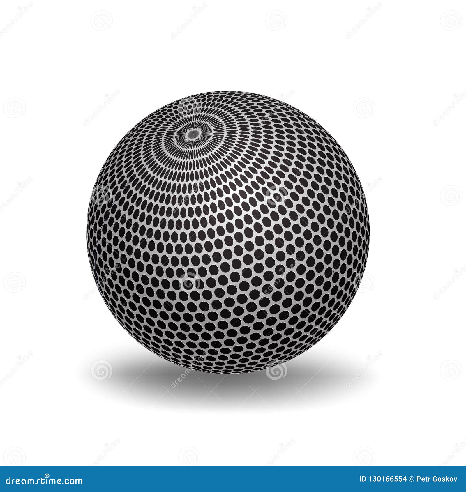 White 3D Sphere stock vector. Illustration of graphic - 130166554