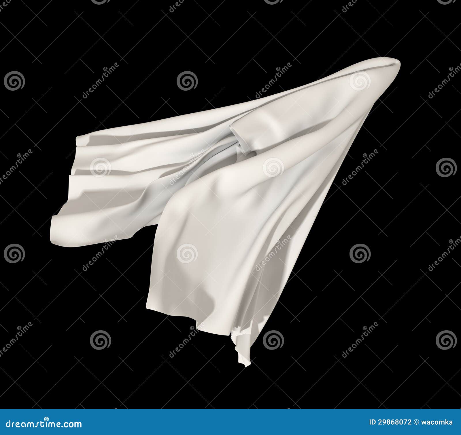 Abstract White Falling Cloth Stock Illustration - Illustration of ...