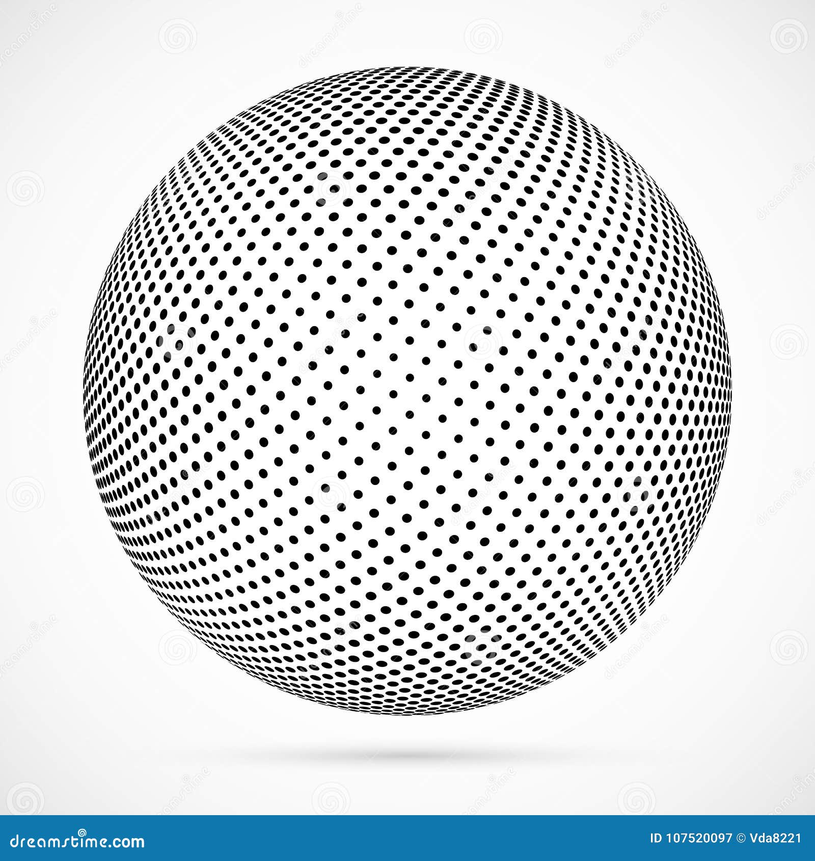 3D Sphere With Dotted Texture Pattern Royalty-Free Stock Photo ...
