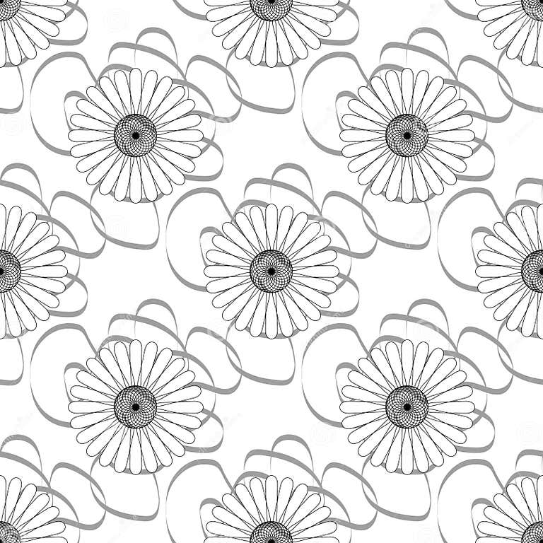 White Daisy Flower Pattern Background Vector Illustration Stock ...