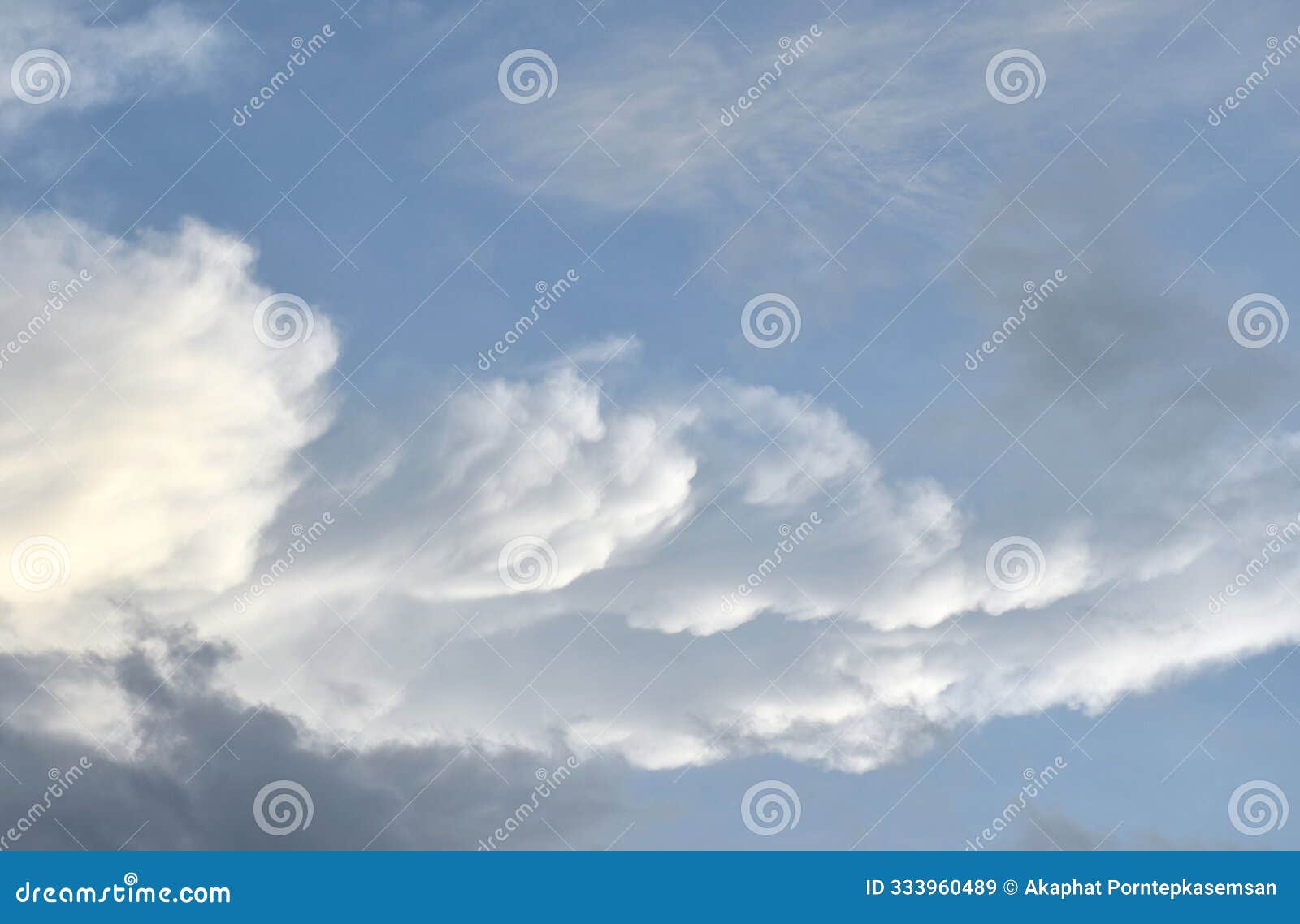 White and Dark Rain Cloud Floating on Sky in Evening Stock Image ...