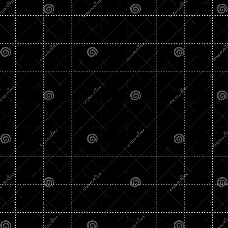White Dash Square Seamless on Black Background. Vector Illustration ...
