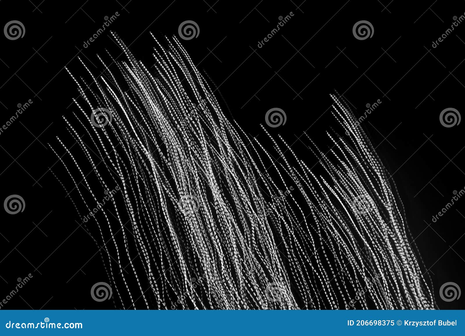 White Dashed Lines of Lights on a Black Background Stock Image - Image ...