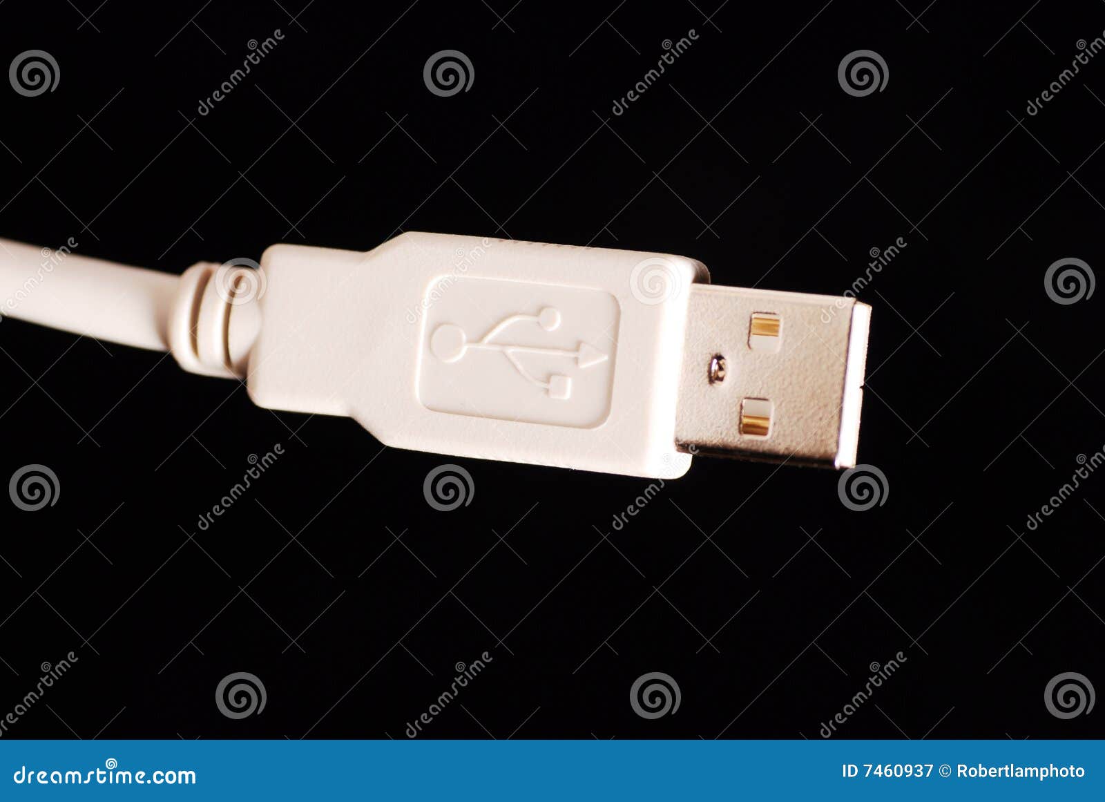 White Data Cable Isolated on Black Stock Image - Image of speed, saving ...