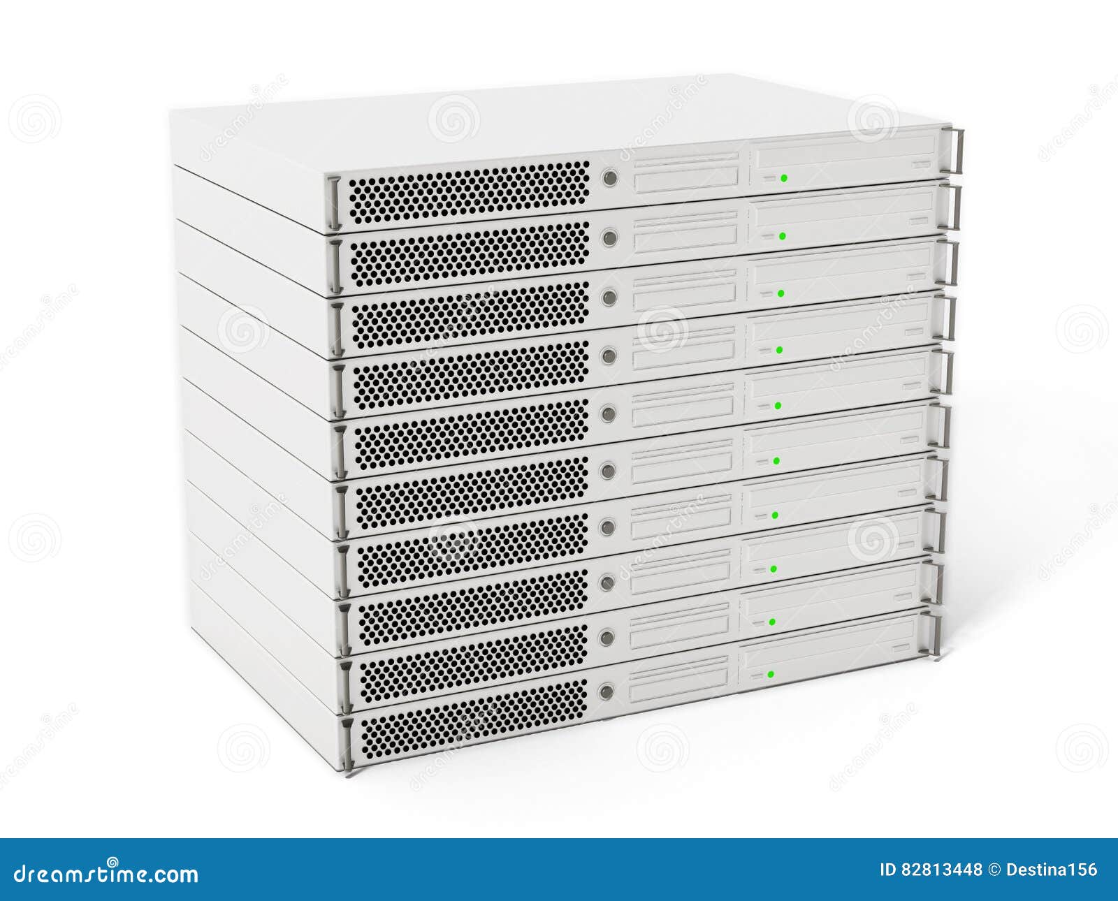 Units For Server Racks And Supercomputers Cartoon Vector ...