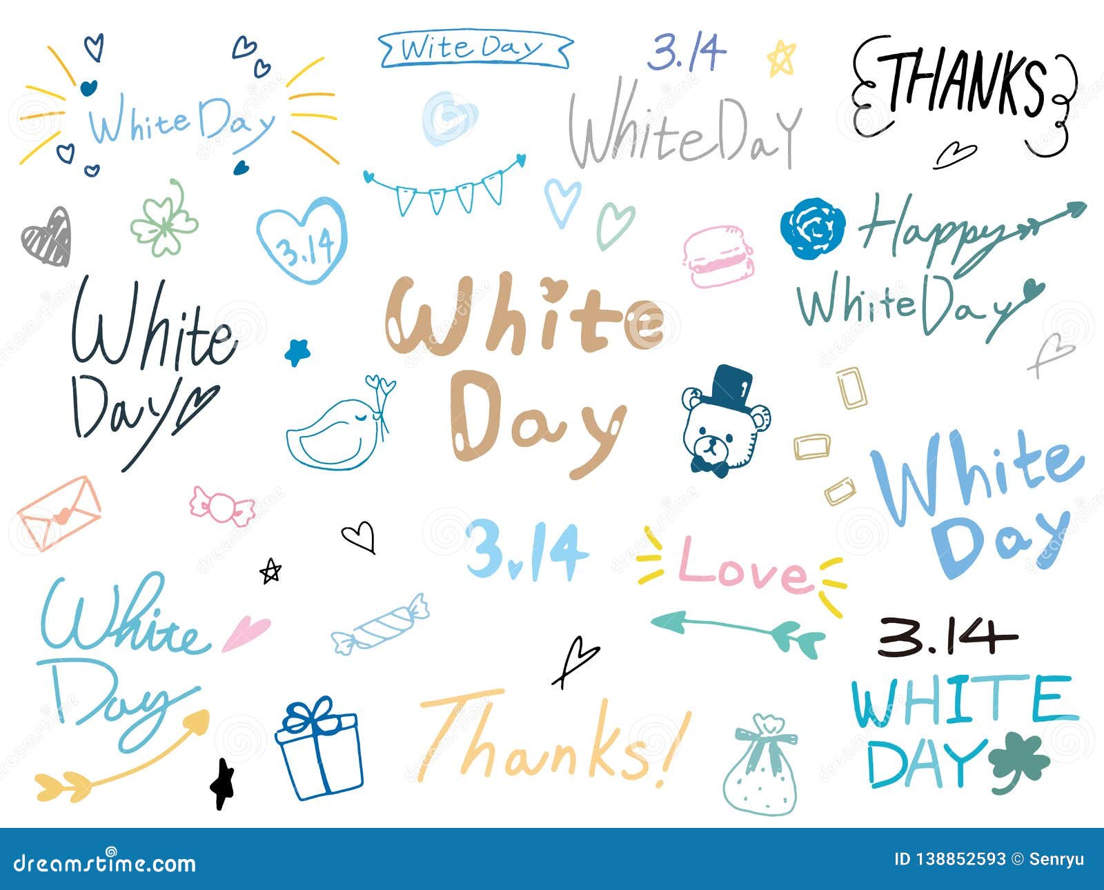 White day logos stock vector. Illustration of line, candy - 138852593