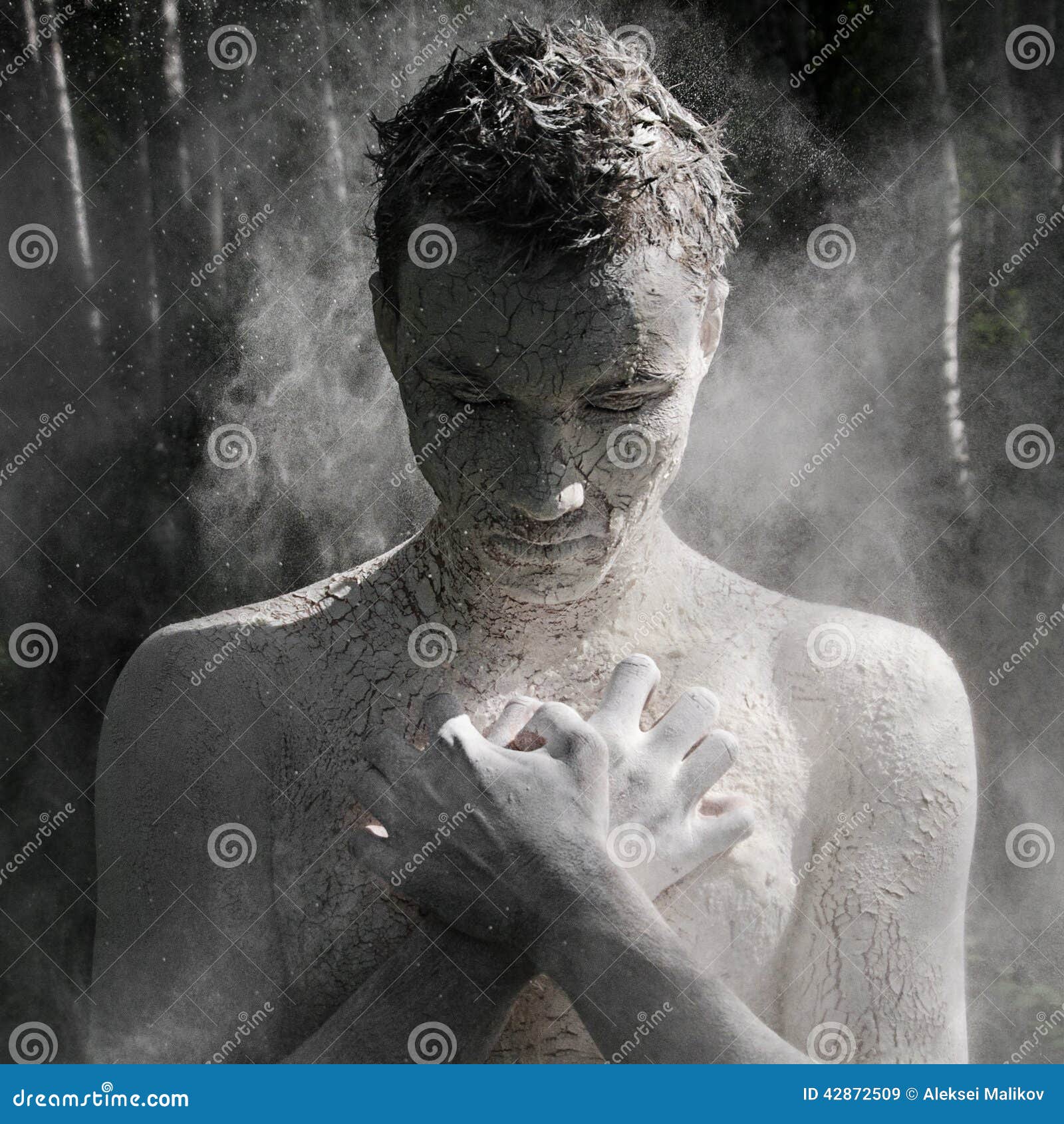 White Death Mask In Black Medical Protective Mask, On Red Gradient ...