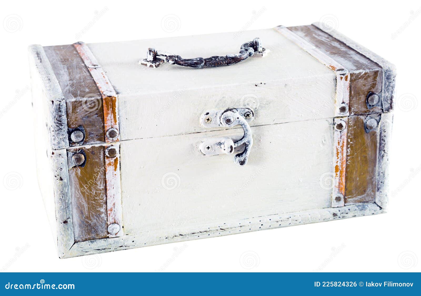 White decorative box stock photo. Image of secured, safety - 225824326