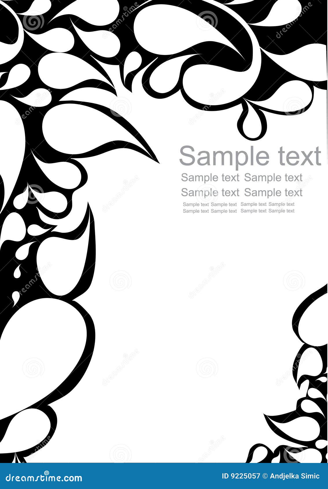 White decorative design stock vector. Illustration of blossom - 9225057