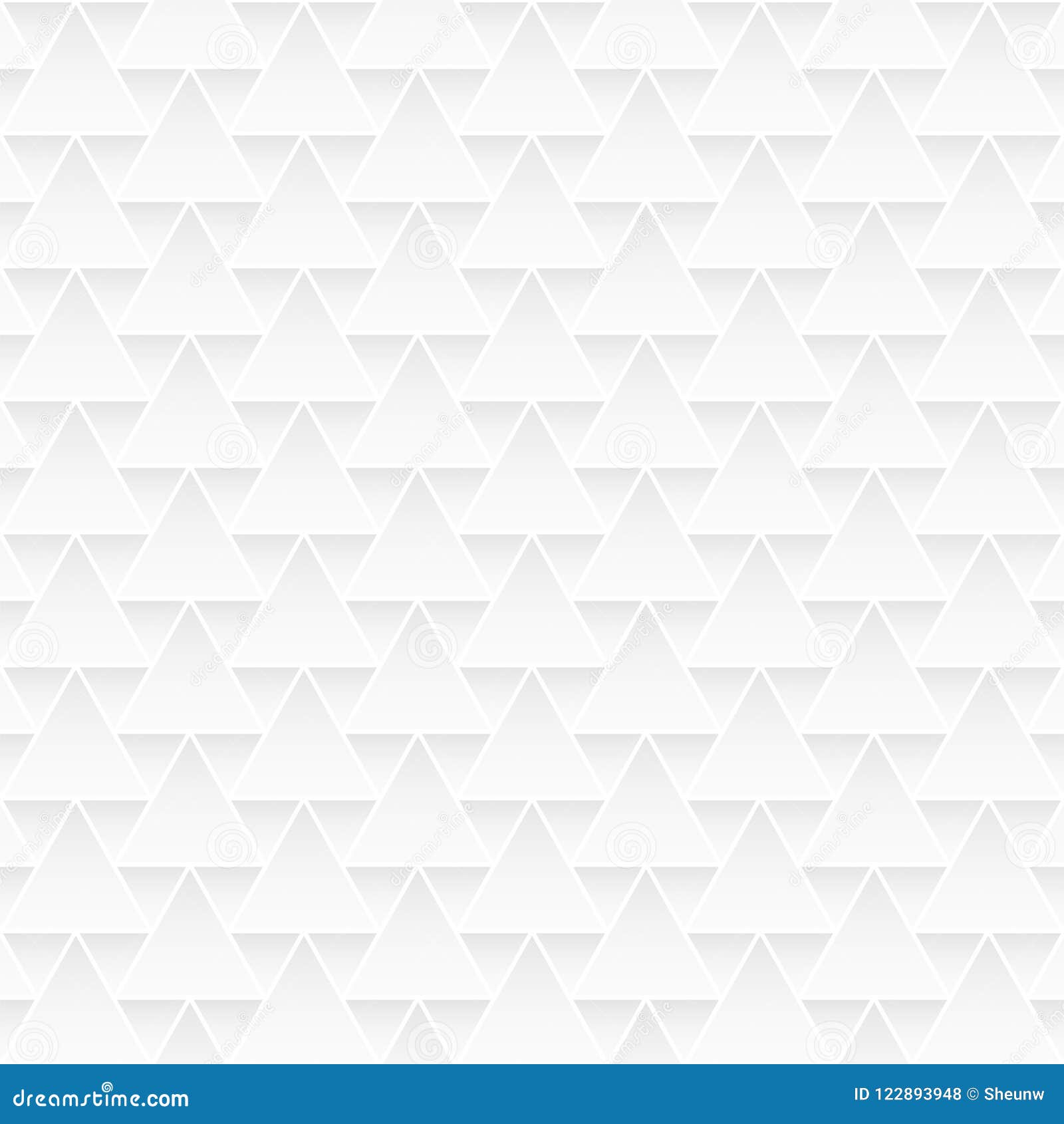 White Decorative Geometric Texture. Seamless Triangles Pattern Stock ...
