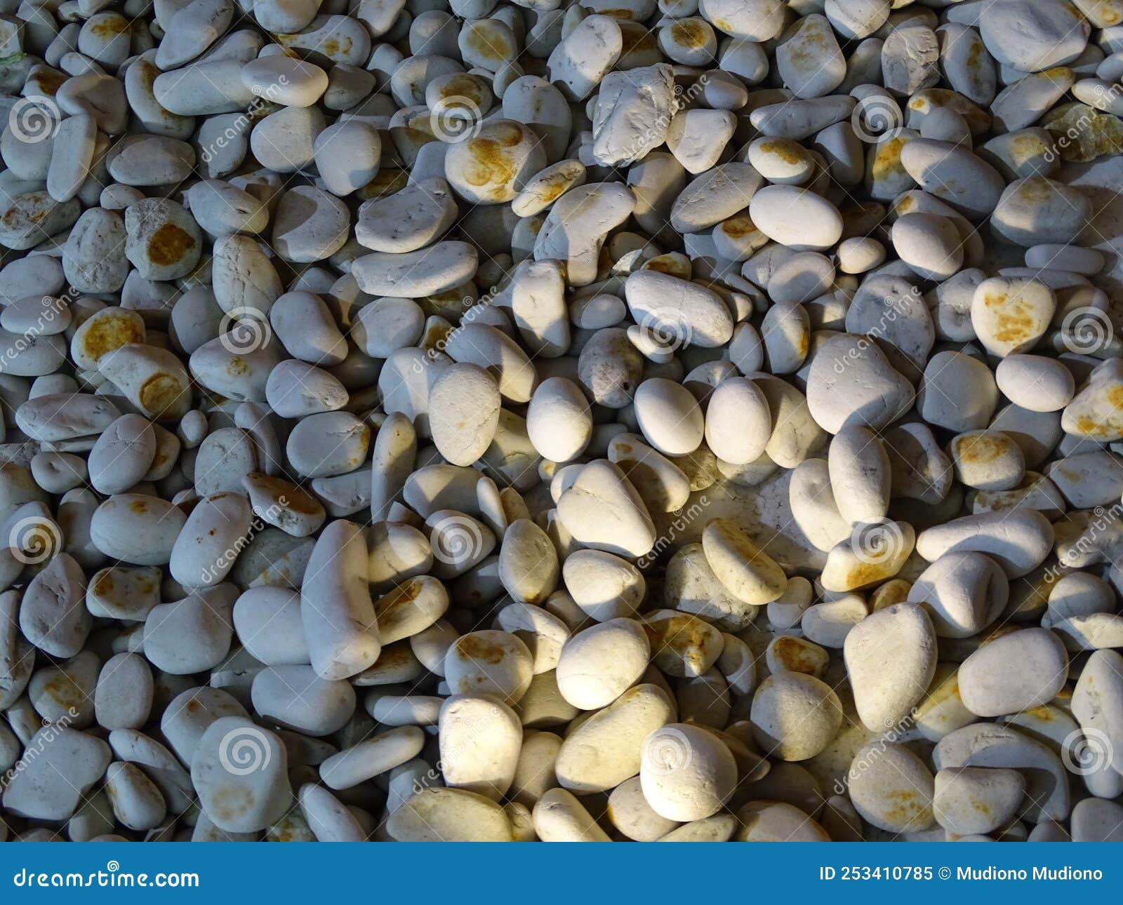 White Decorative Natural Stone with Light from the Lamp Stock Image ...