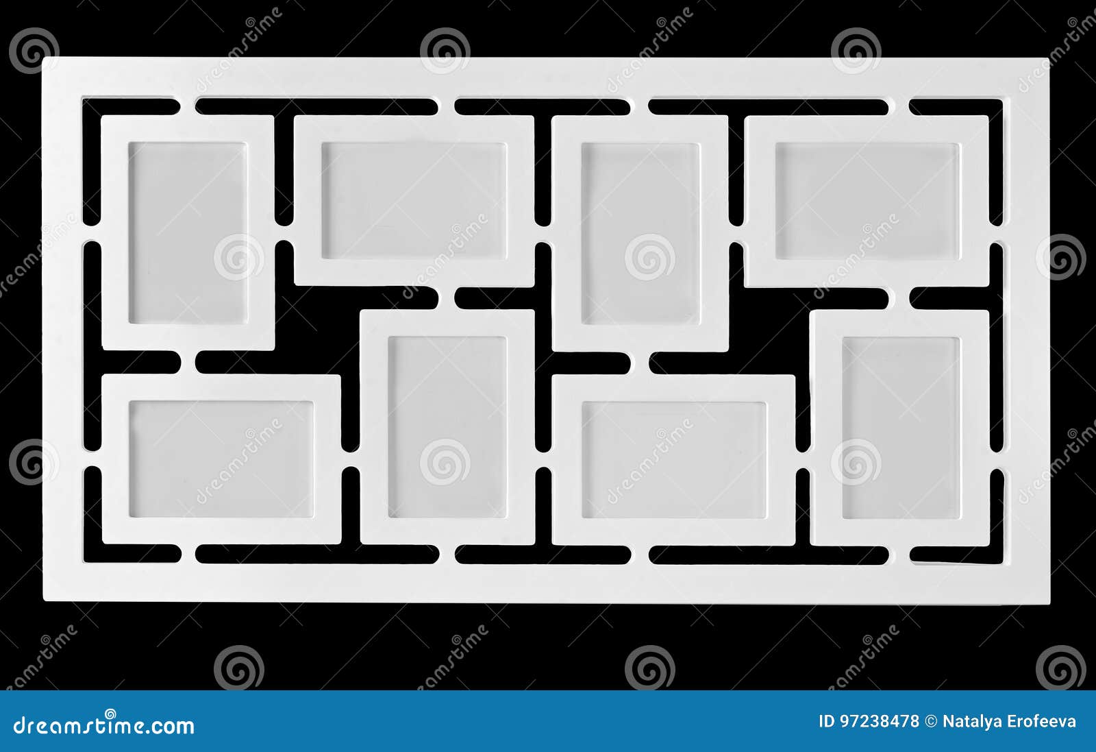 White Decorative Photo Frame. Multi Frame Set Stock Photo - Image of ...