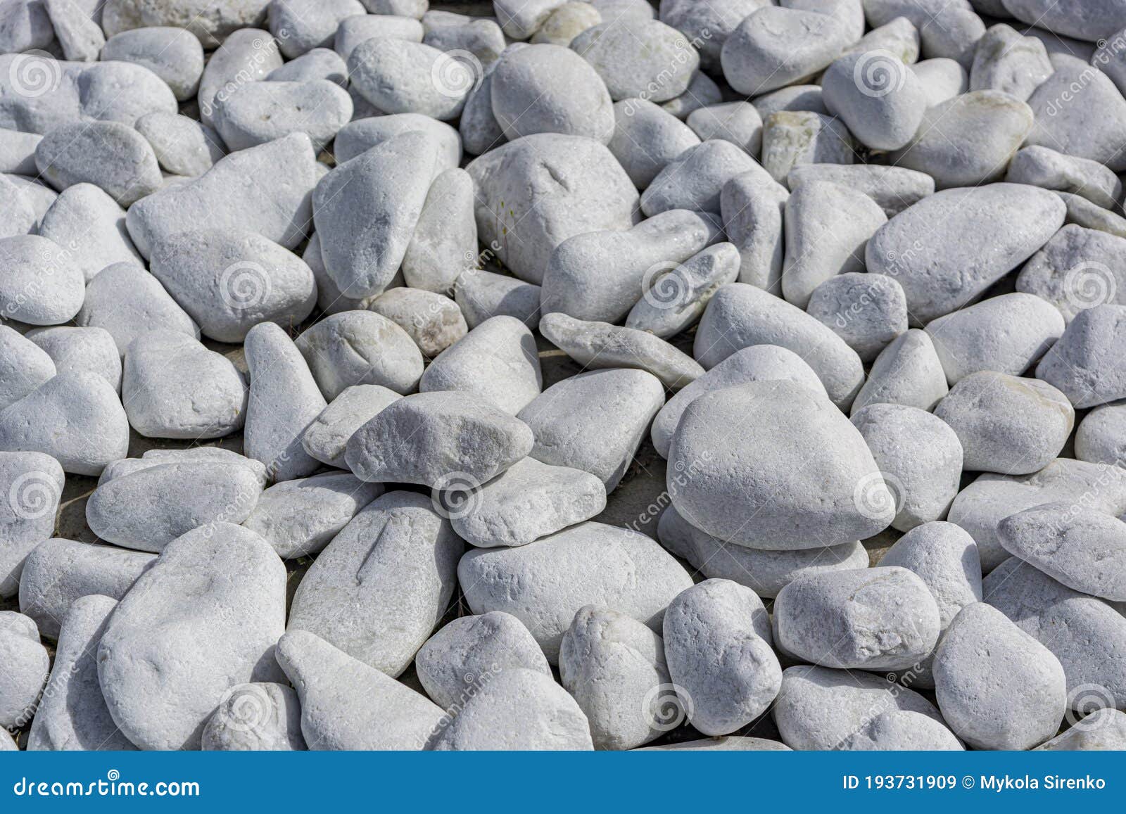 White Decorative Round Stones, Background and Texture Stock Image ...