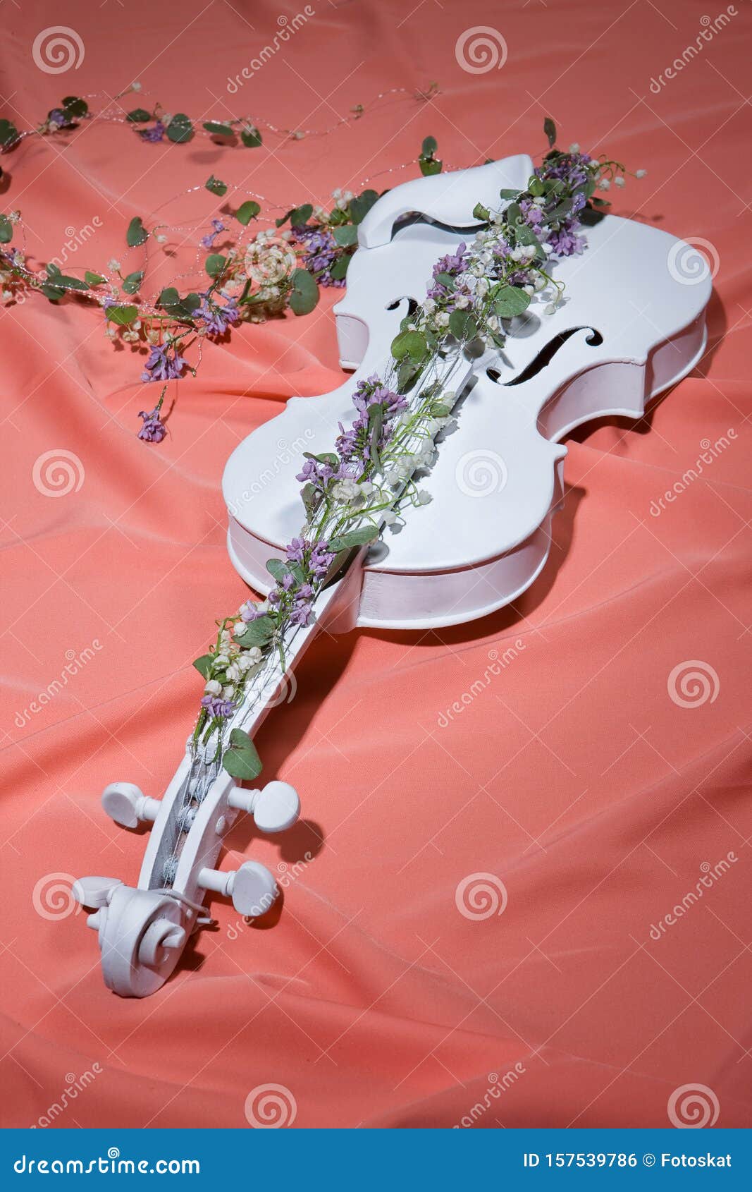 Violin and Flowers stock photo. Image of fashioned, multi - 157539786